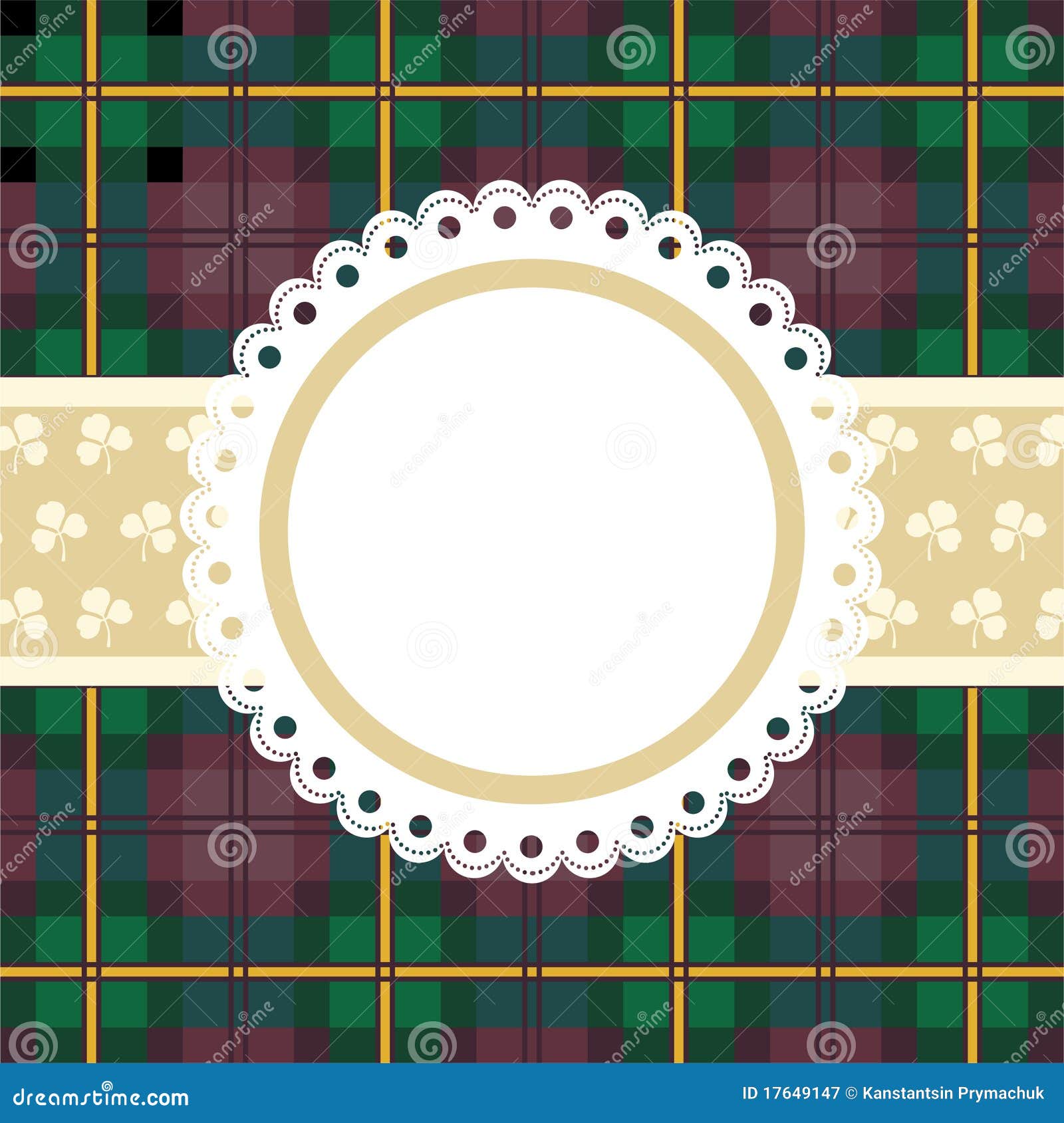 Tartan frame stock vector. Illustration of scroll, pattern - 17649147