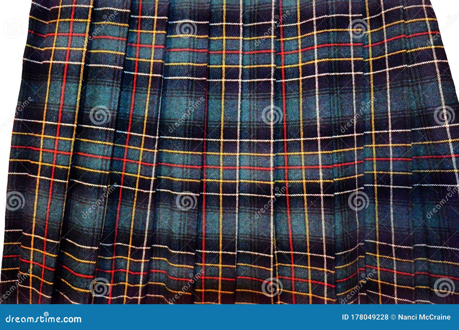 Traditional Tartan Kilt Handmade of Wool in Scotland Stock Photo ...