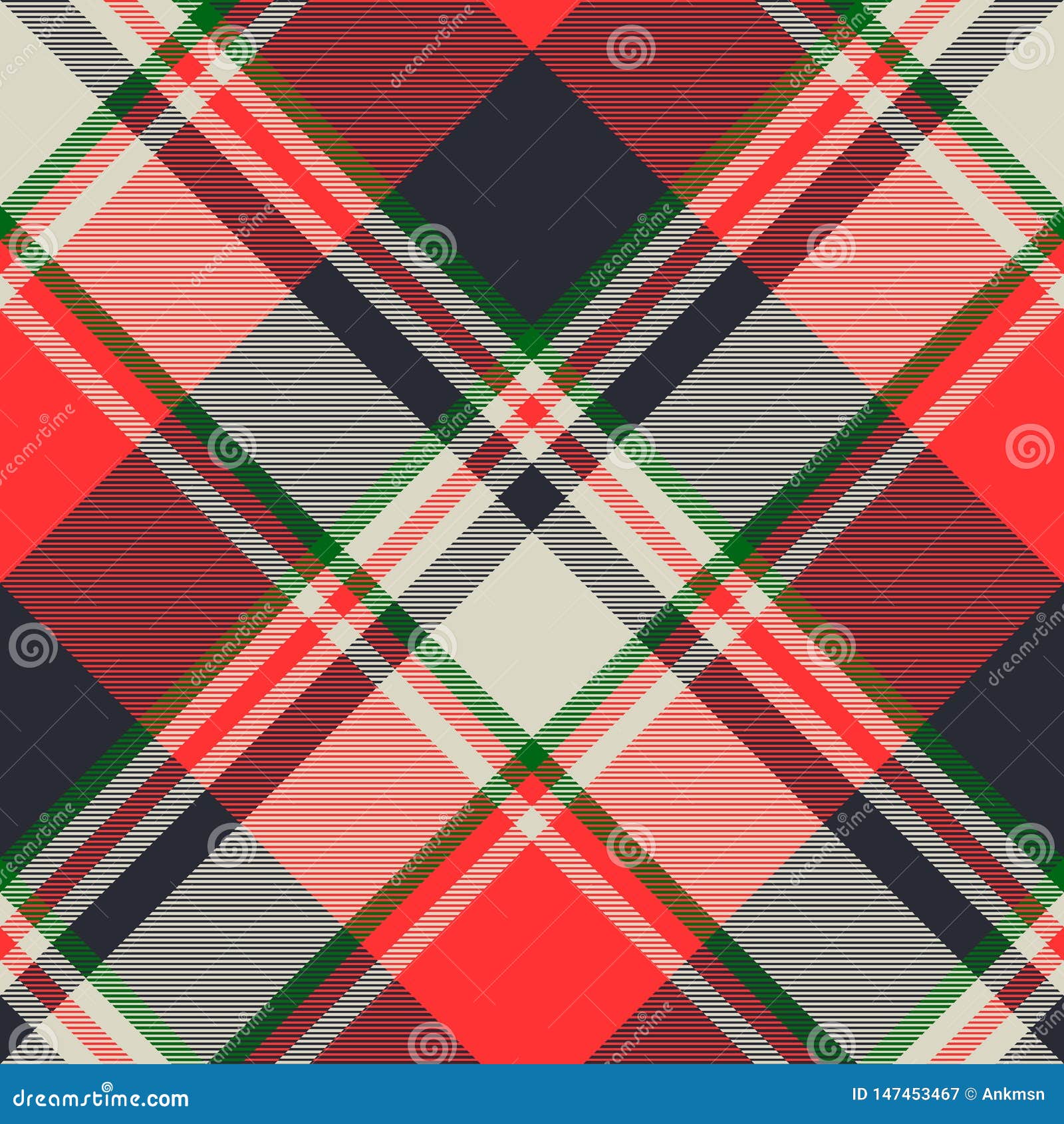 Tartan Plaid Fabric Texture Seamless Pattern Stock Vector ...