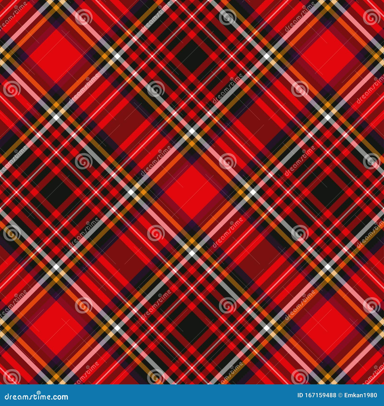 Tartan Plaid Red and Black Seamless Checkered Vector Pattern Stock ...