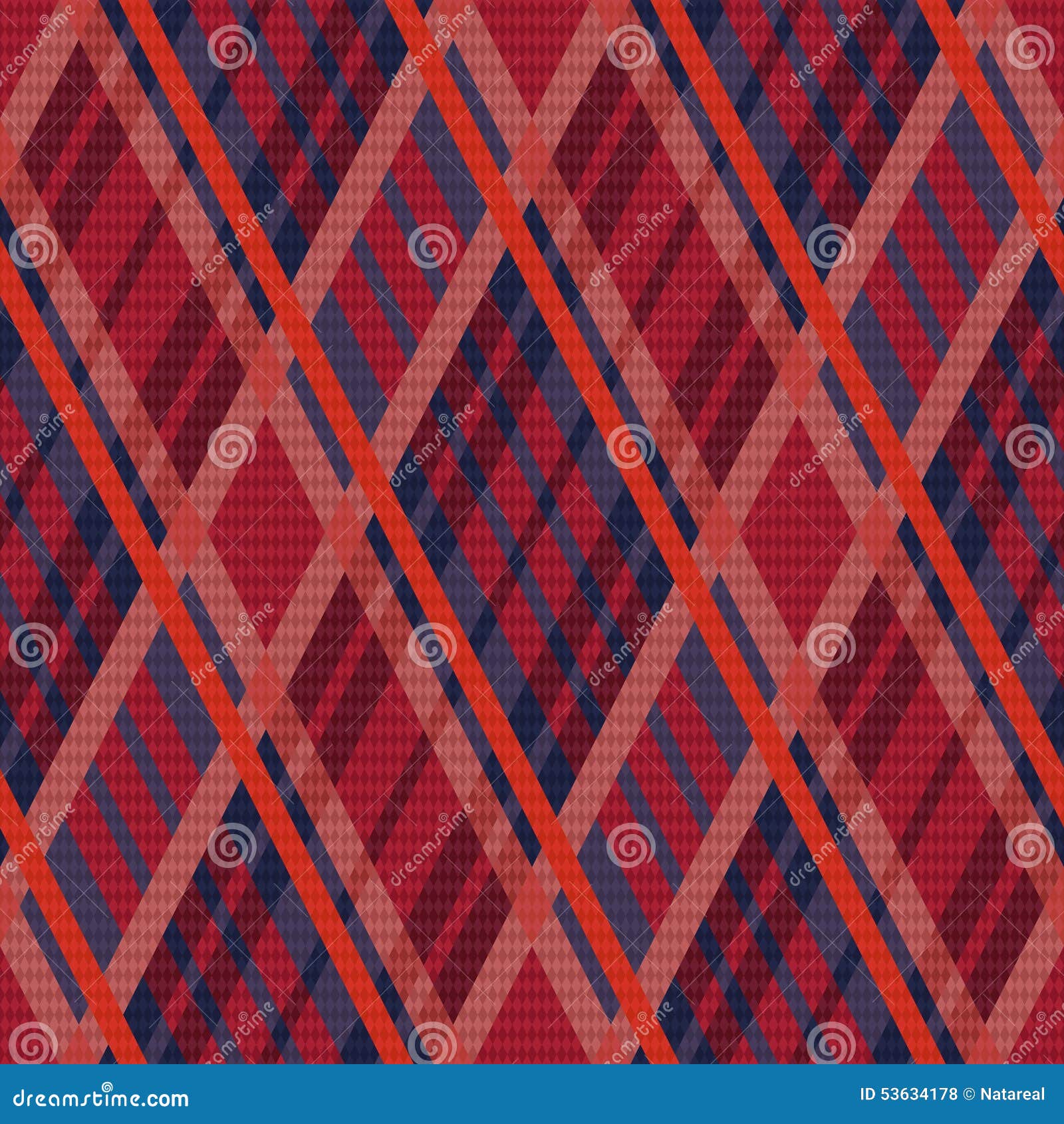 Tartan Seamless Rhombus Texture Red and Blue Stock Vector ...