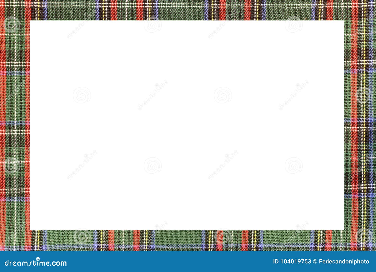 Tartan Type Scottish Frame with a White Space To Write a Message Stock ...