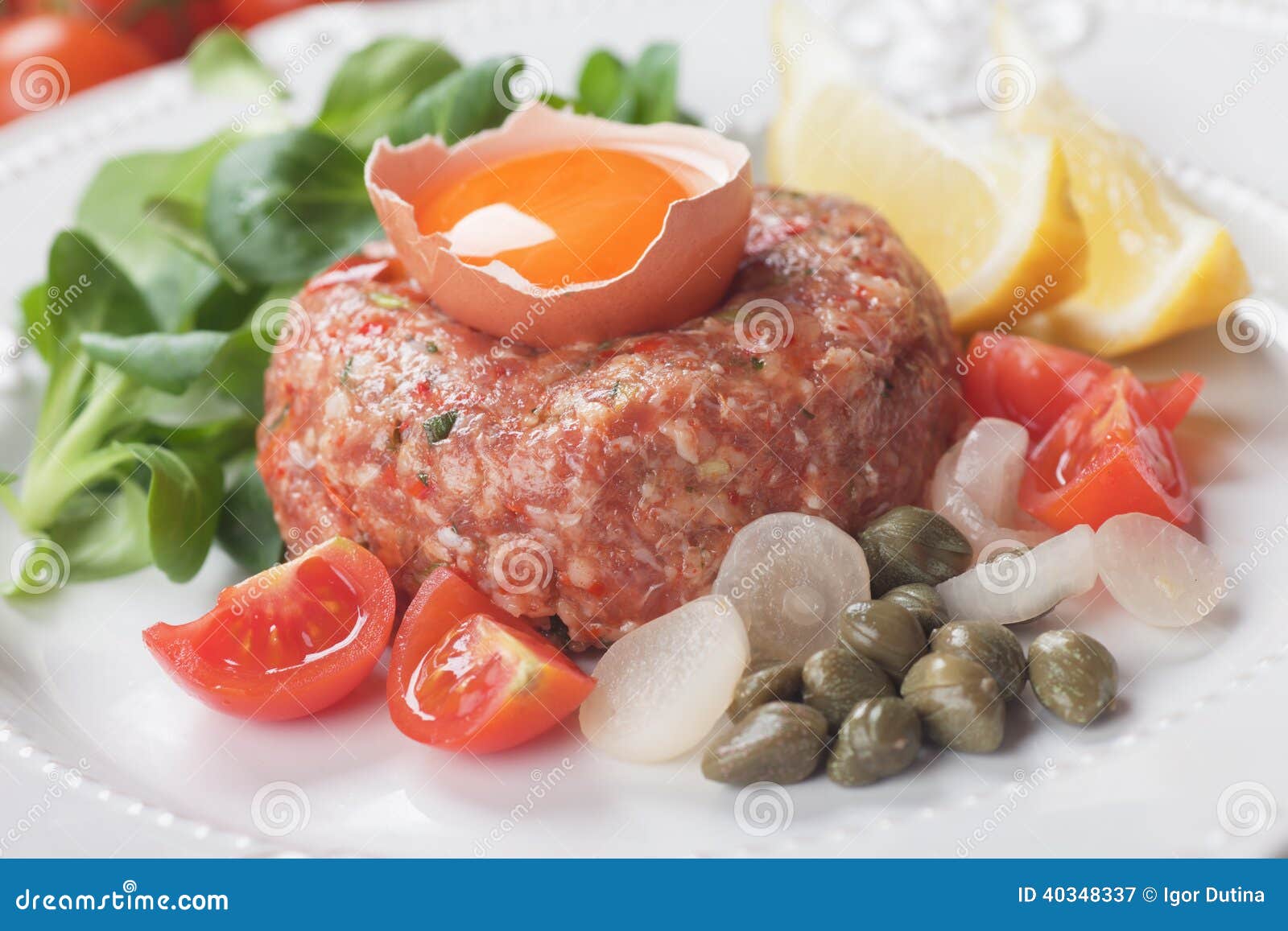 Tartar steak stock image. Image of ground, hungarian - 40348337