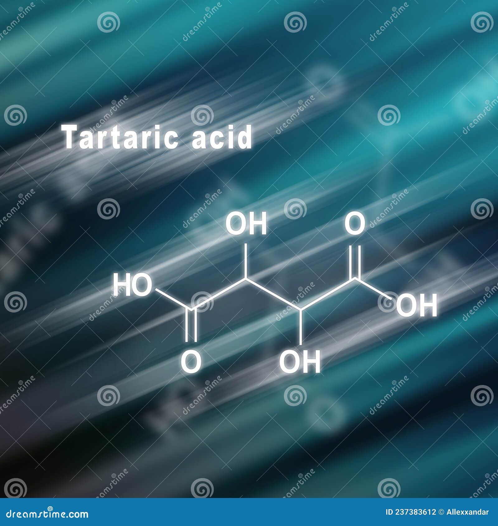 Tartaric Acid, Structural Chemical Formula Stock Illustration ...