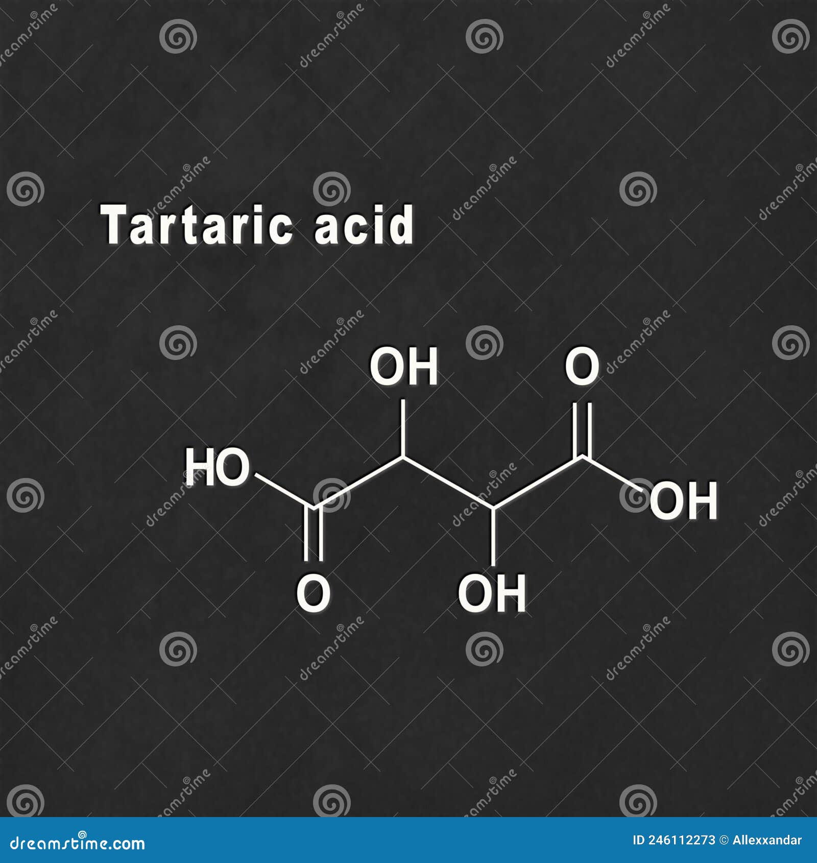 Tartaric Acid, Structural Chemical Formula Stock Image | CartoonDealer ...