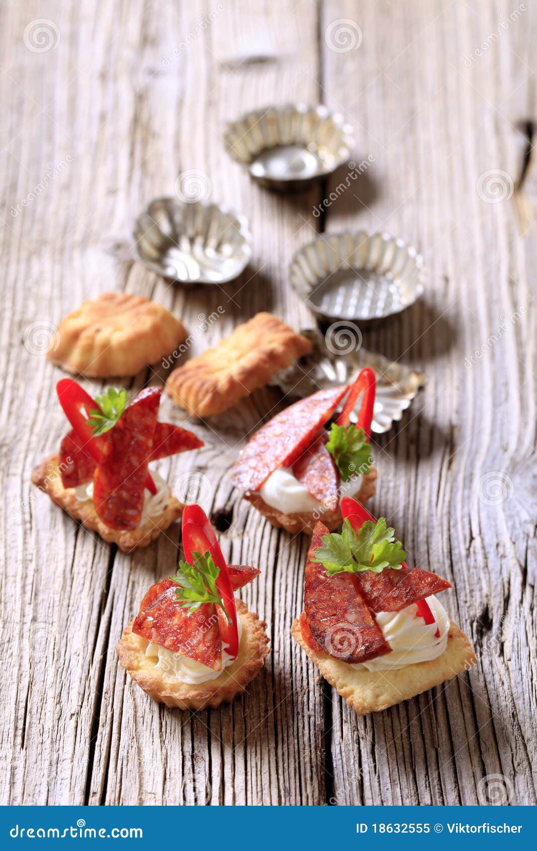 Tartlet canapes stock image. Image of garnish, pastry - 18632555