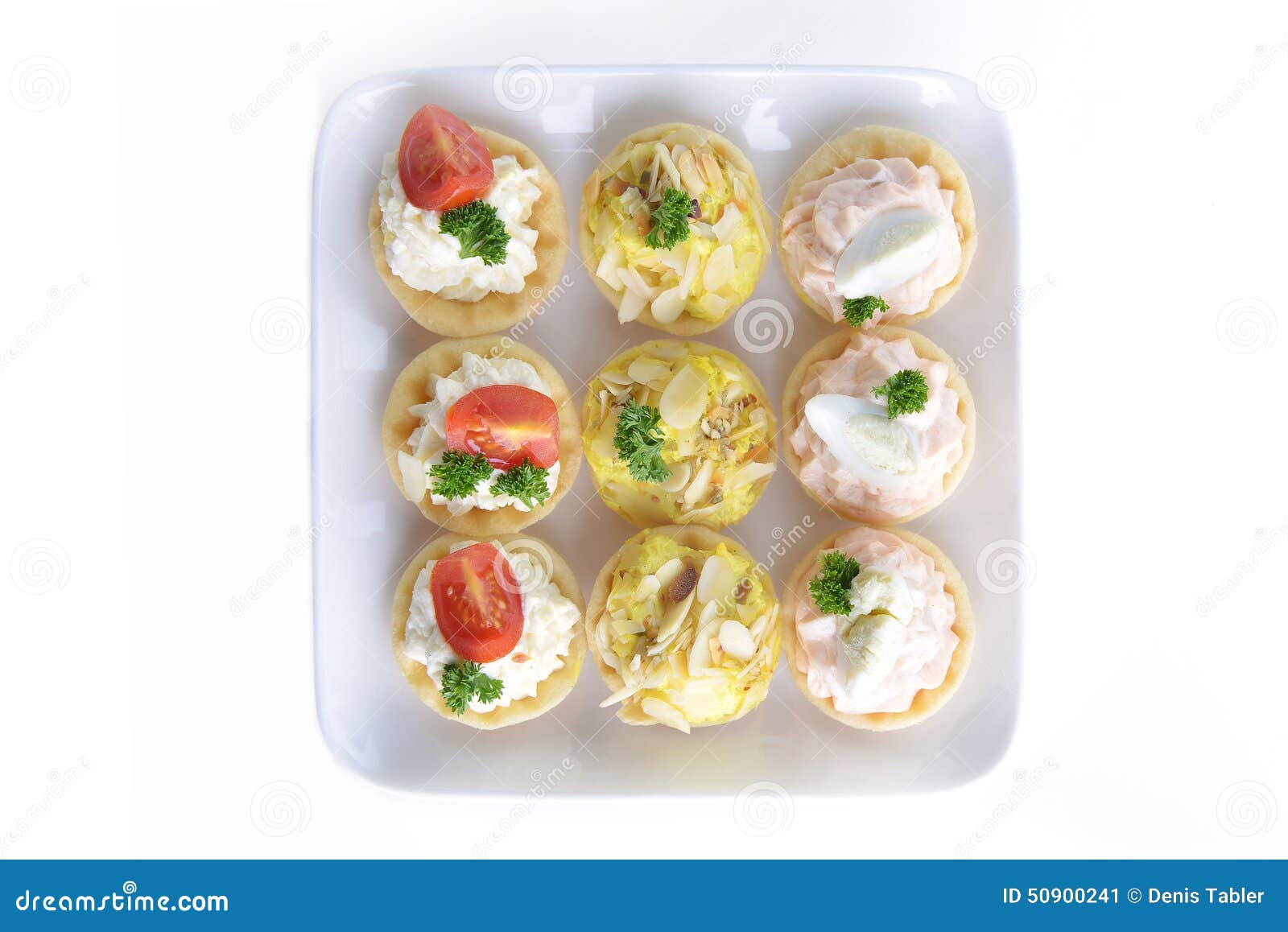Tartlet with cream stock image. Image of dinner, dill - 50900241