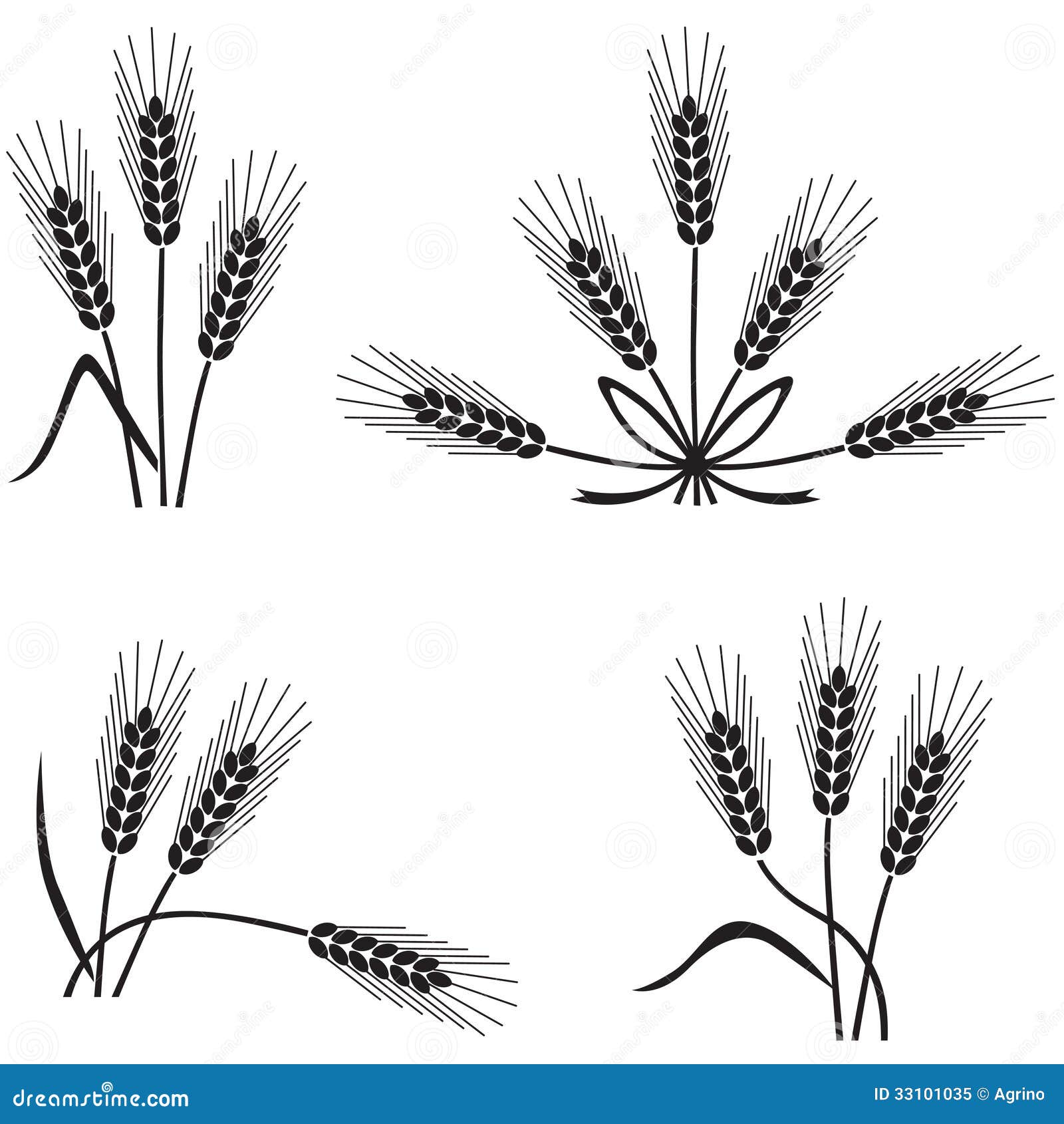 Tarwe en rogge vector illustratie. Illustration of korrel - 33101035