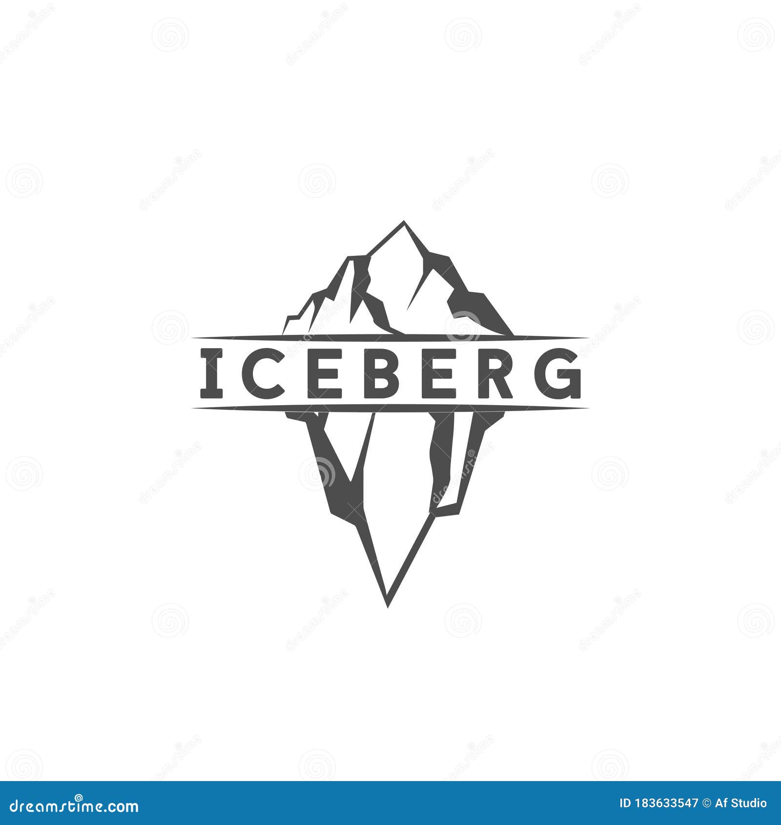 Vintage Retro Floating Iceberg Logo Design Vector Stock Vector ...