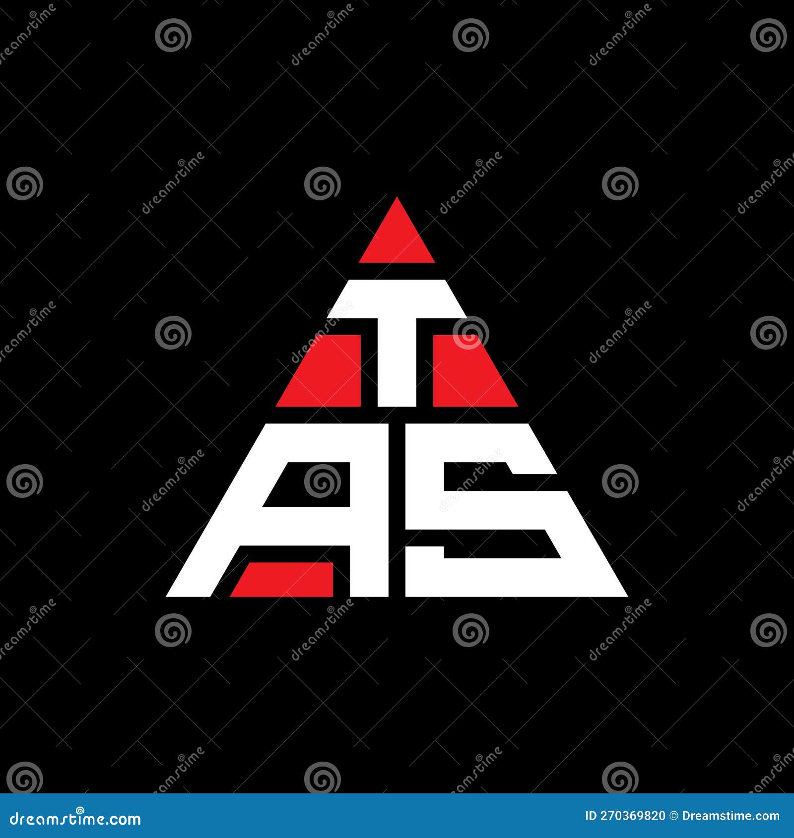 TAS Triangle Letter Logo Design With Triangle Shape. TAS Triangle Logo ...