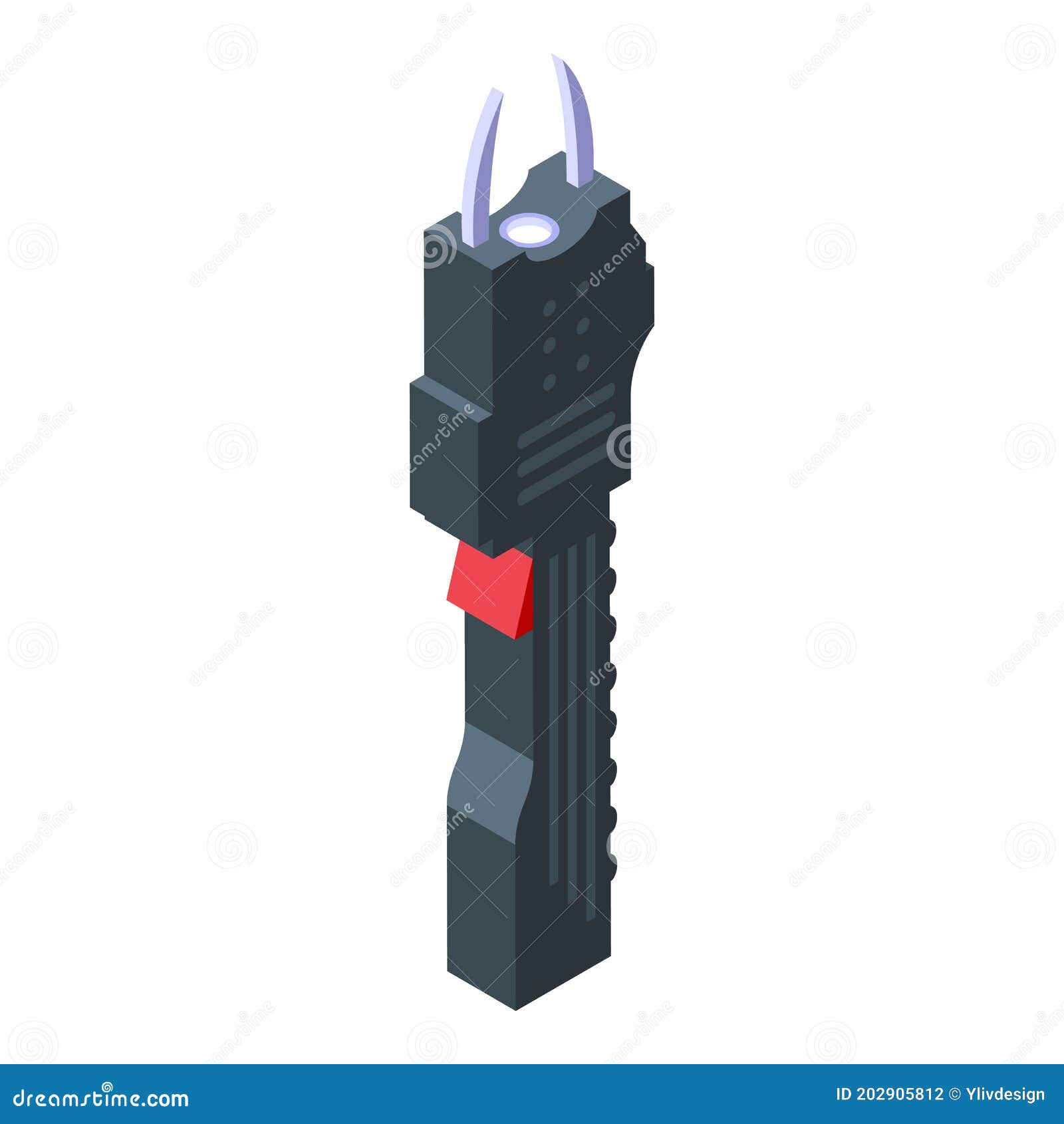 Taser Icon, Isometric Style Stock Vector - Illustration of electricity ...