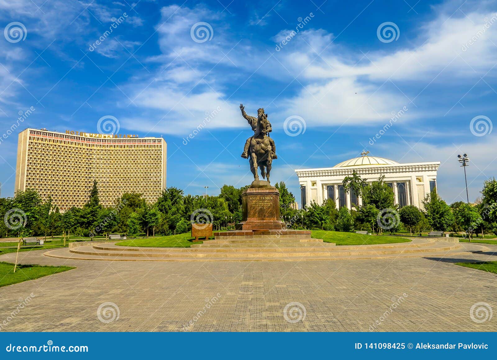 Tashkent Amir Timur Statue stock image. Image of sight - 141098425