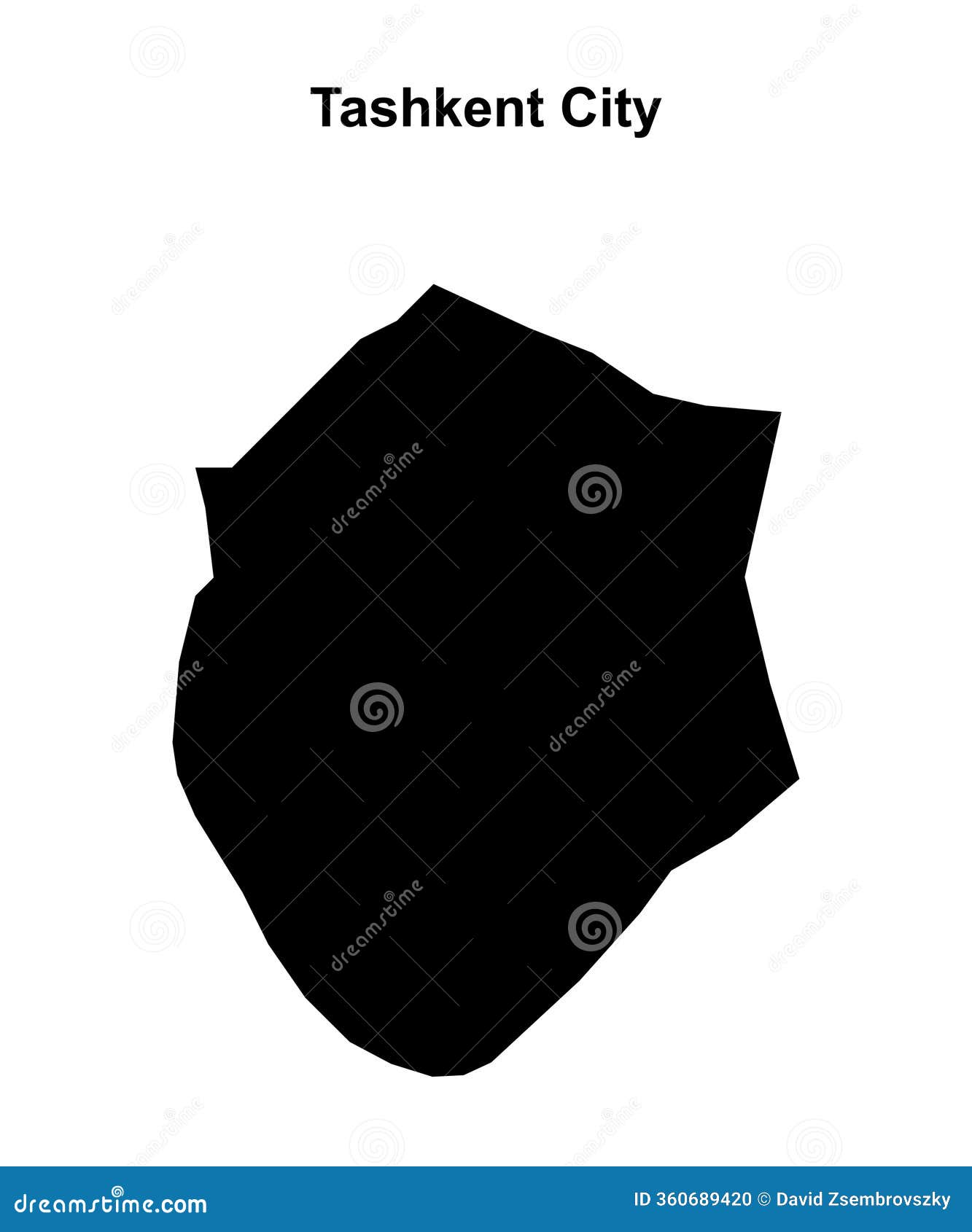 Tashkent City outline map stock illustration. Illustration of region ...
