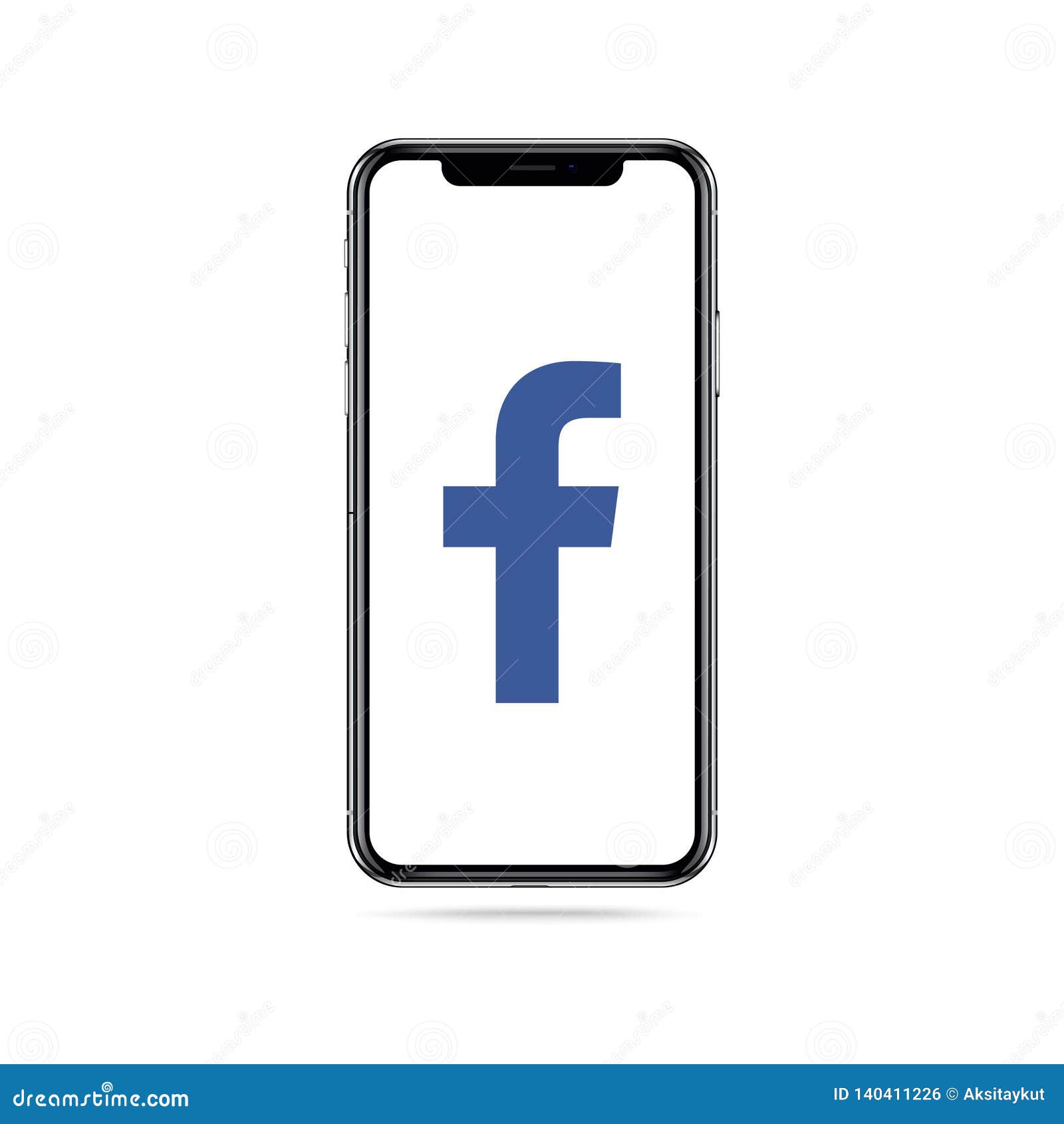 Facebook Icon App Logo on Iphone Screen Editorial Photo - Illustration ...