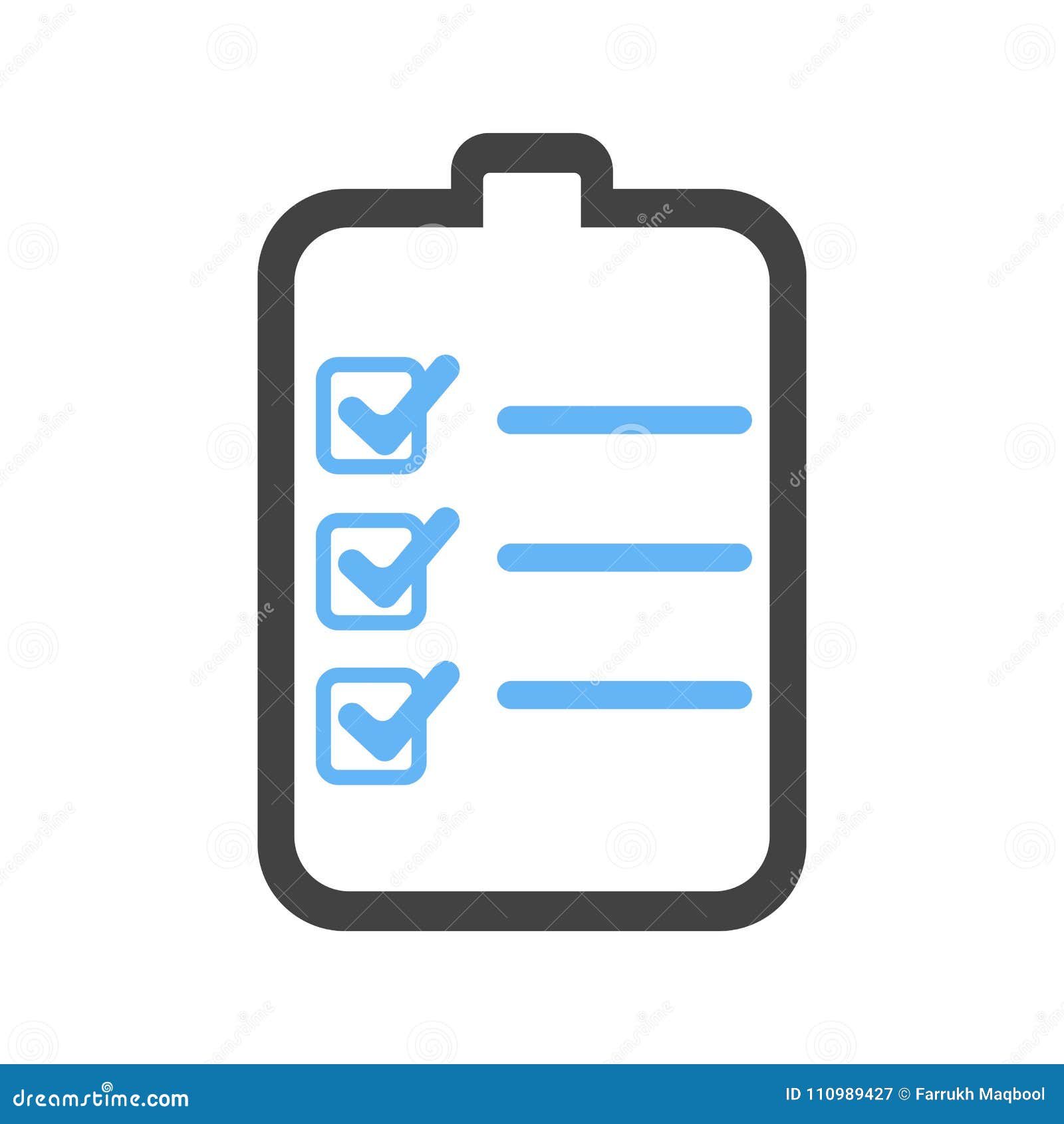 Tasks list Icon stock vector. Illustration of project - 110989427