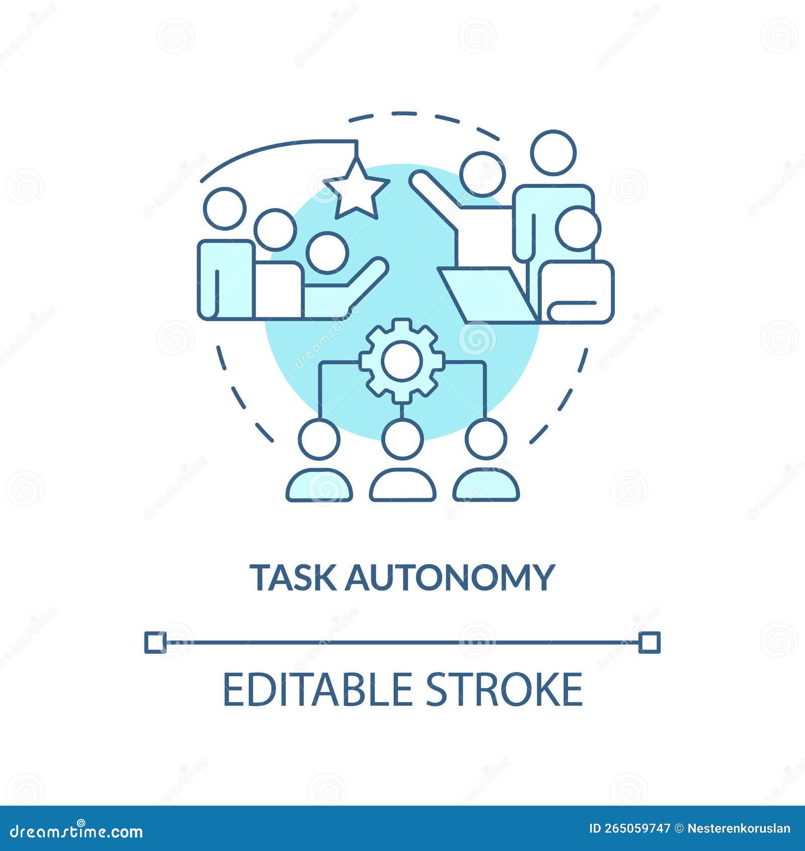 Task Autonomy Turquoise Concept Icon Stock Vector - Illustration of ...
