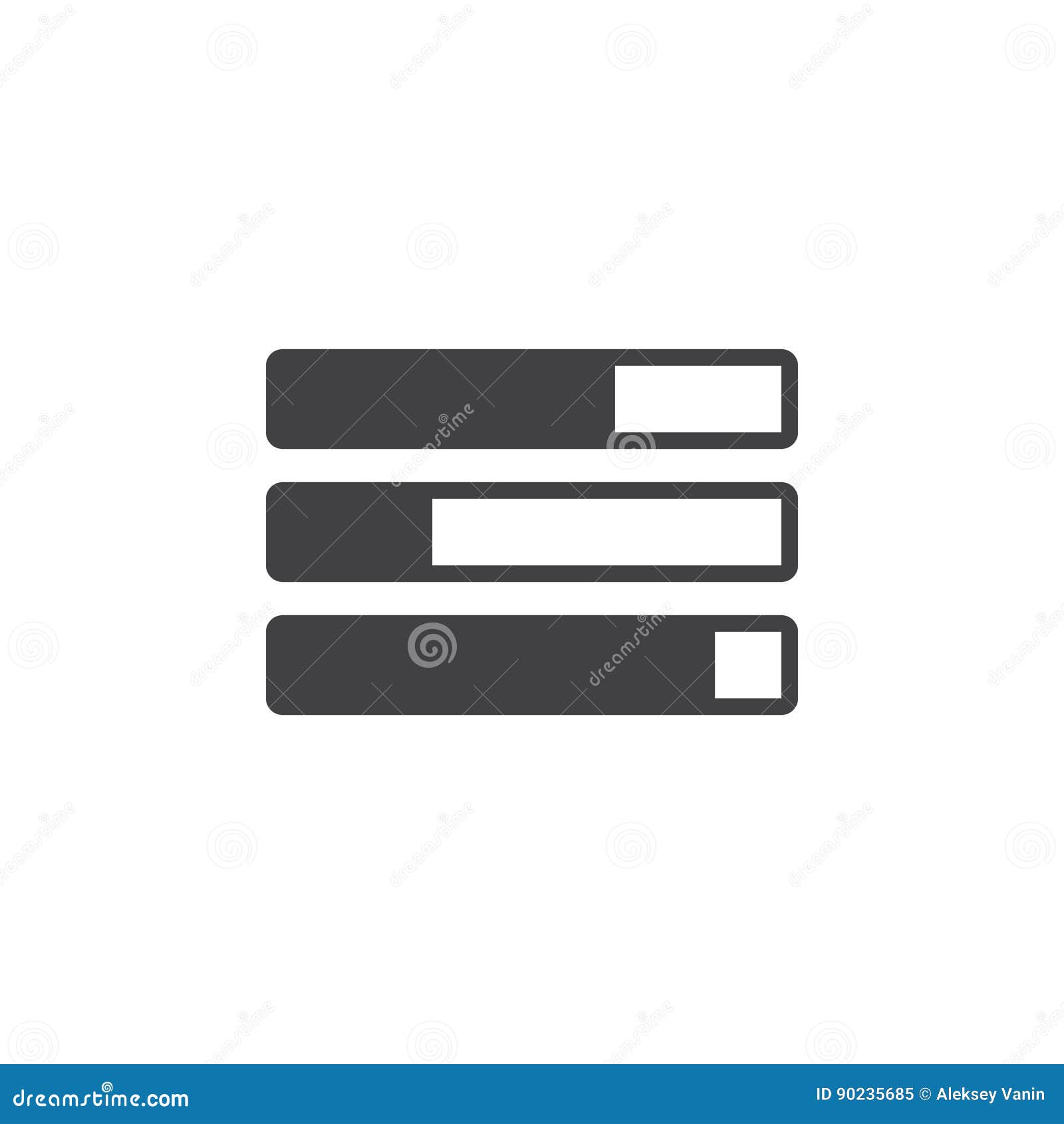 Task Bars Icon , Solid Logo Illustration, Pictogram Isolat Stock ...