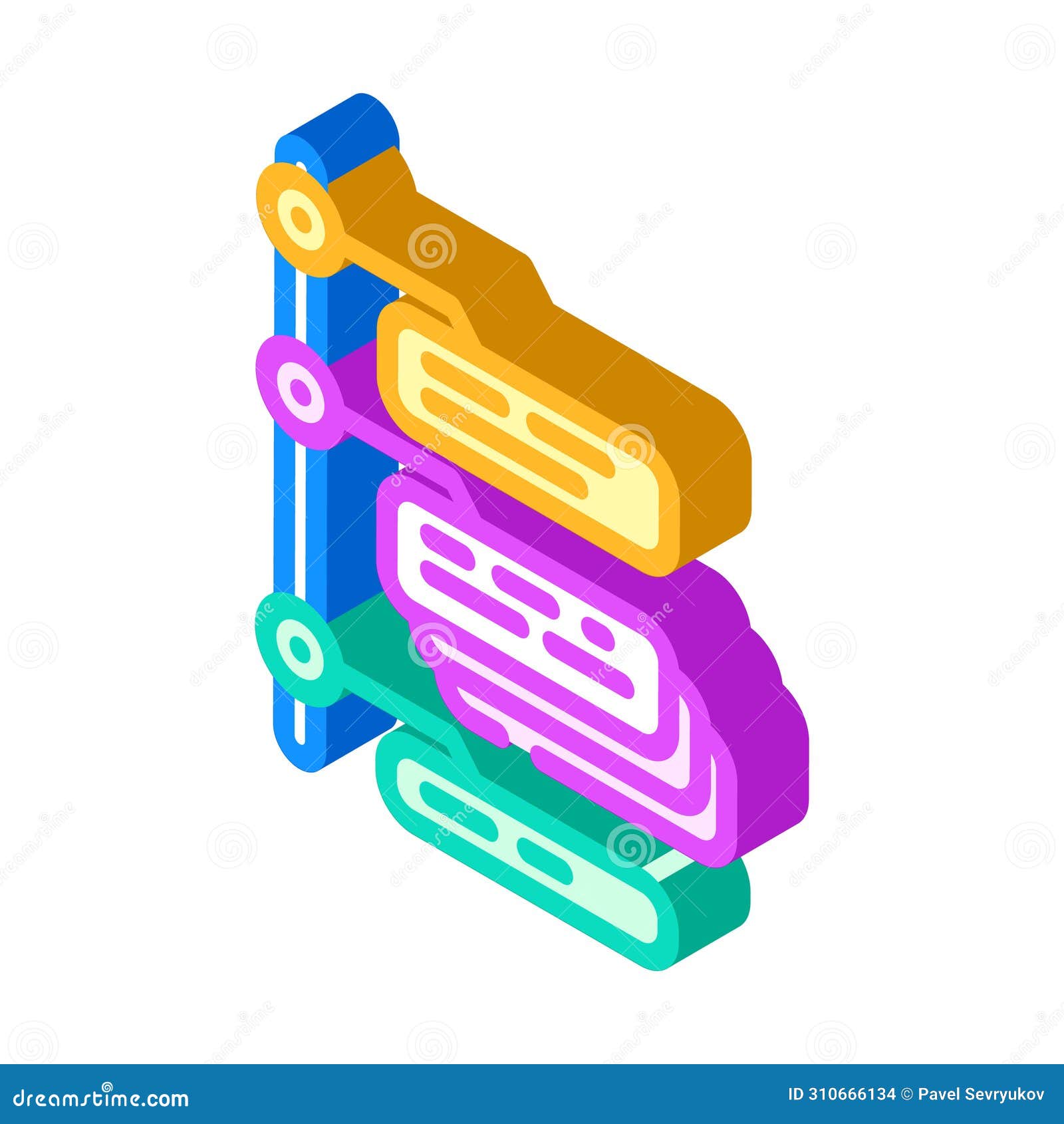 Task Batching Time Management Isometric Icon Vector Illustration Stock ...