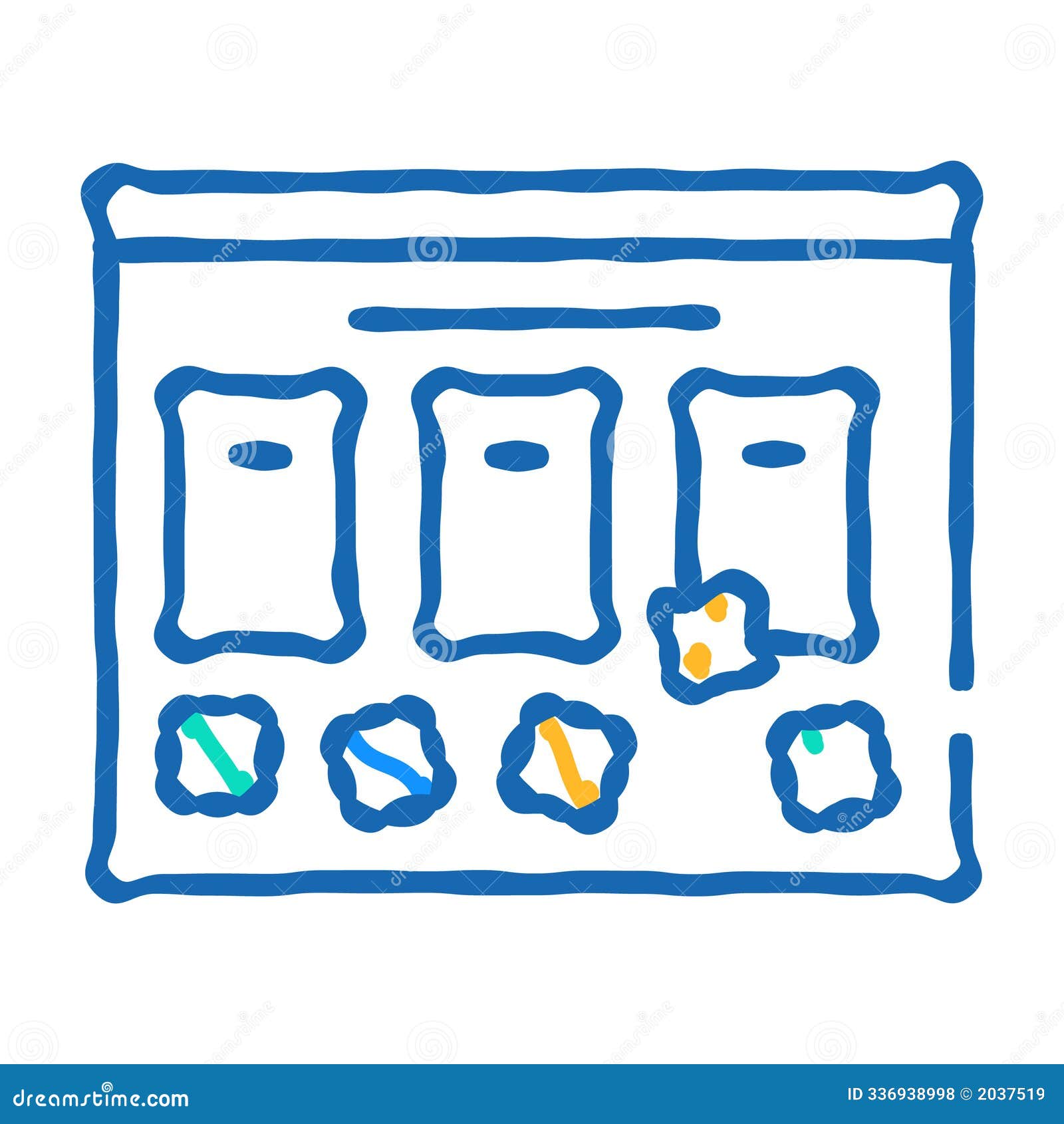 Task Board Icon Doodle Illustration Stock Vector - Illustration of hand ...