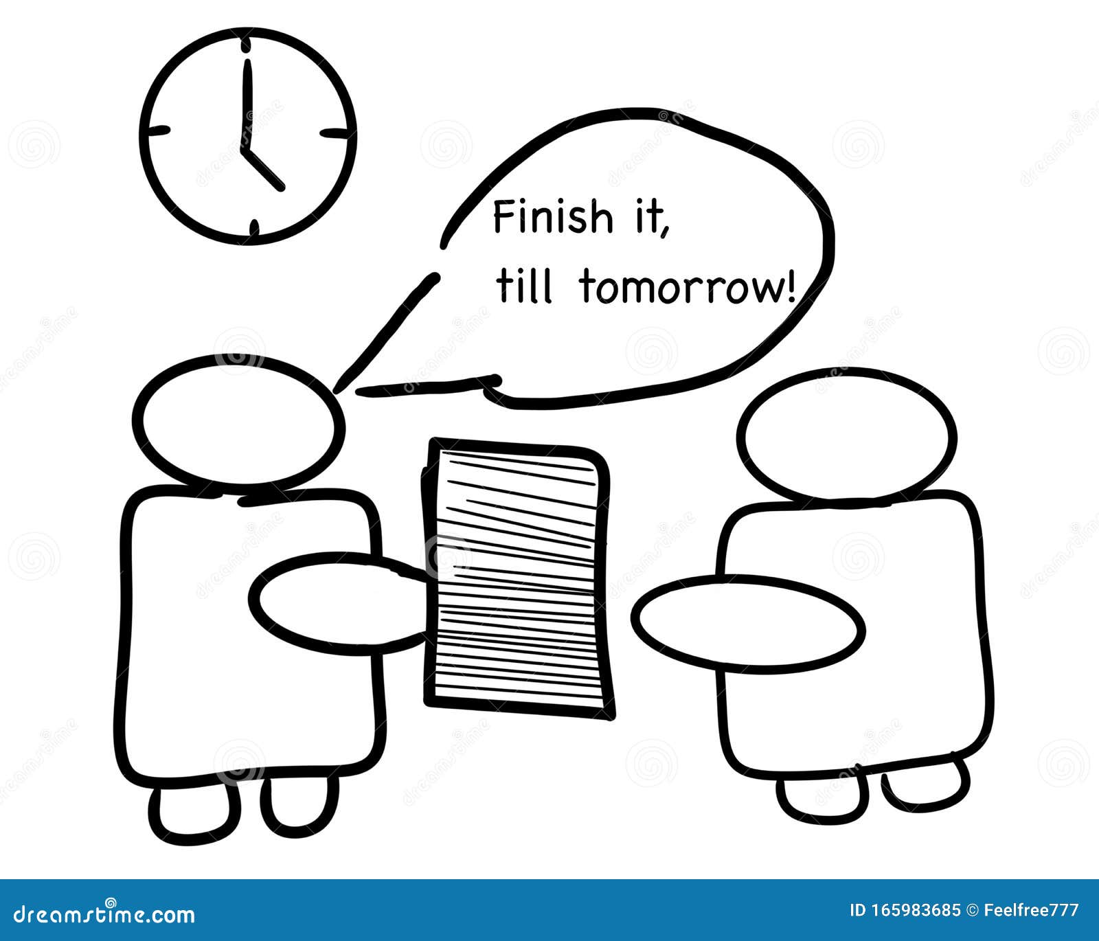 The Task from the Boss Creative, Big Resolution Doodle Drawing Poster ...