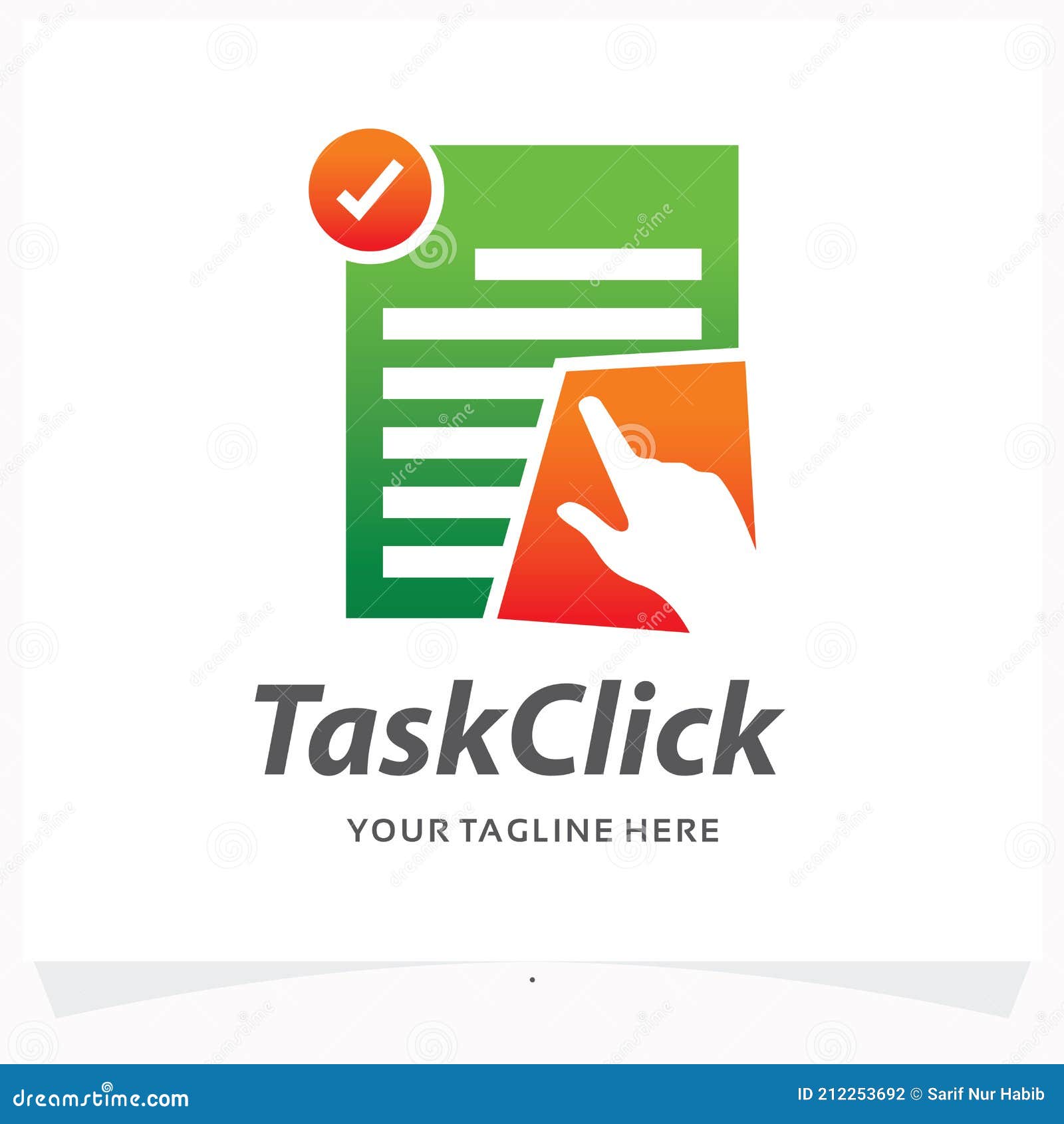 Task Click Logo Design Template Stock Vector - Illustration of isolated ...