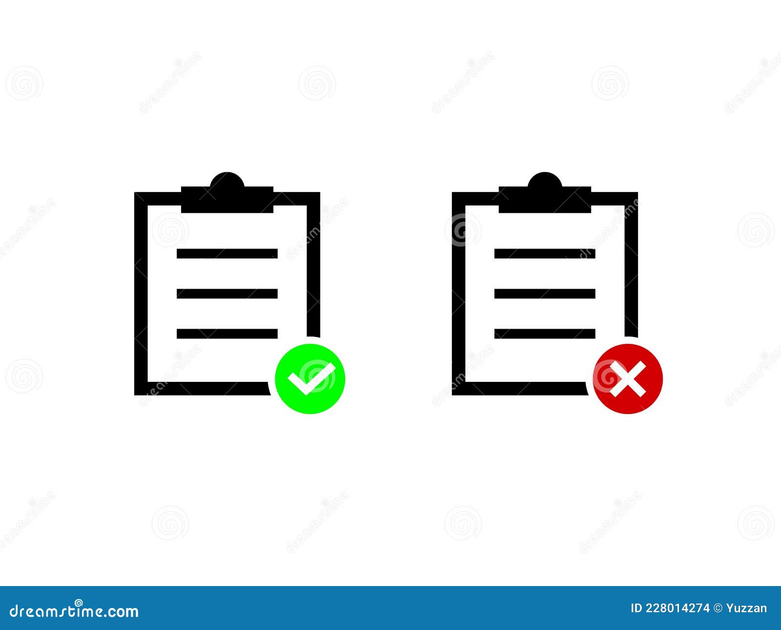 Task Complete and Failed, Aproved and Decline Icon Vector Stock Vector ...