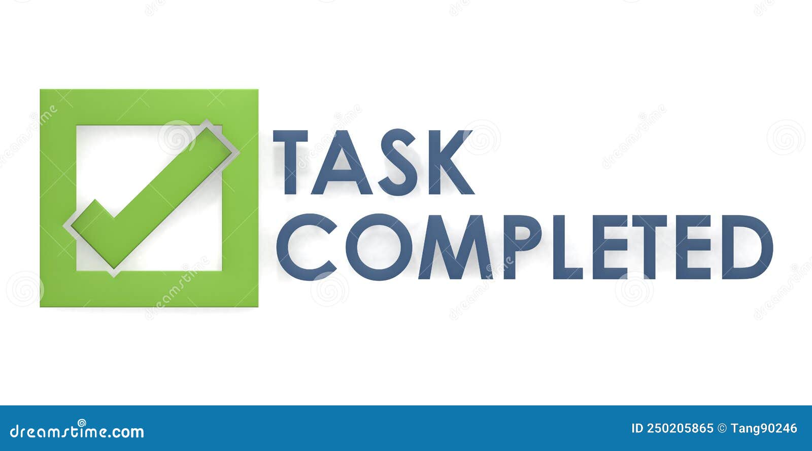 Task Completed with Green Checkmark Stock Illustration - Illustration ...