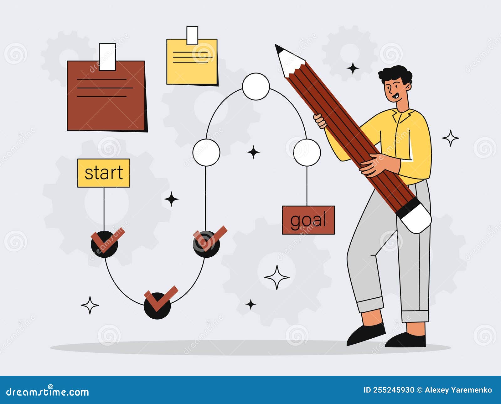 Task completion concept stock vector. Illustration of management ...