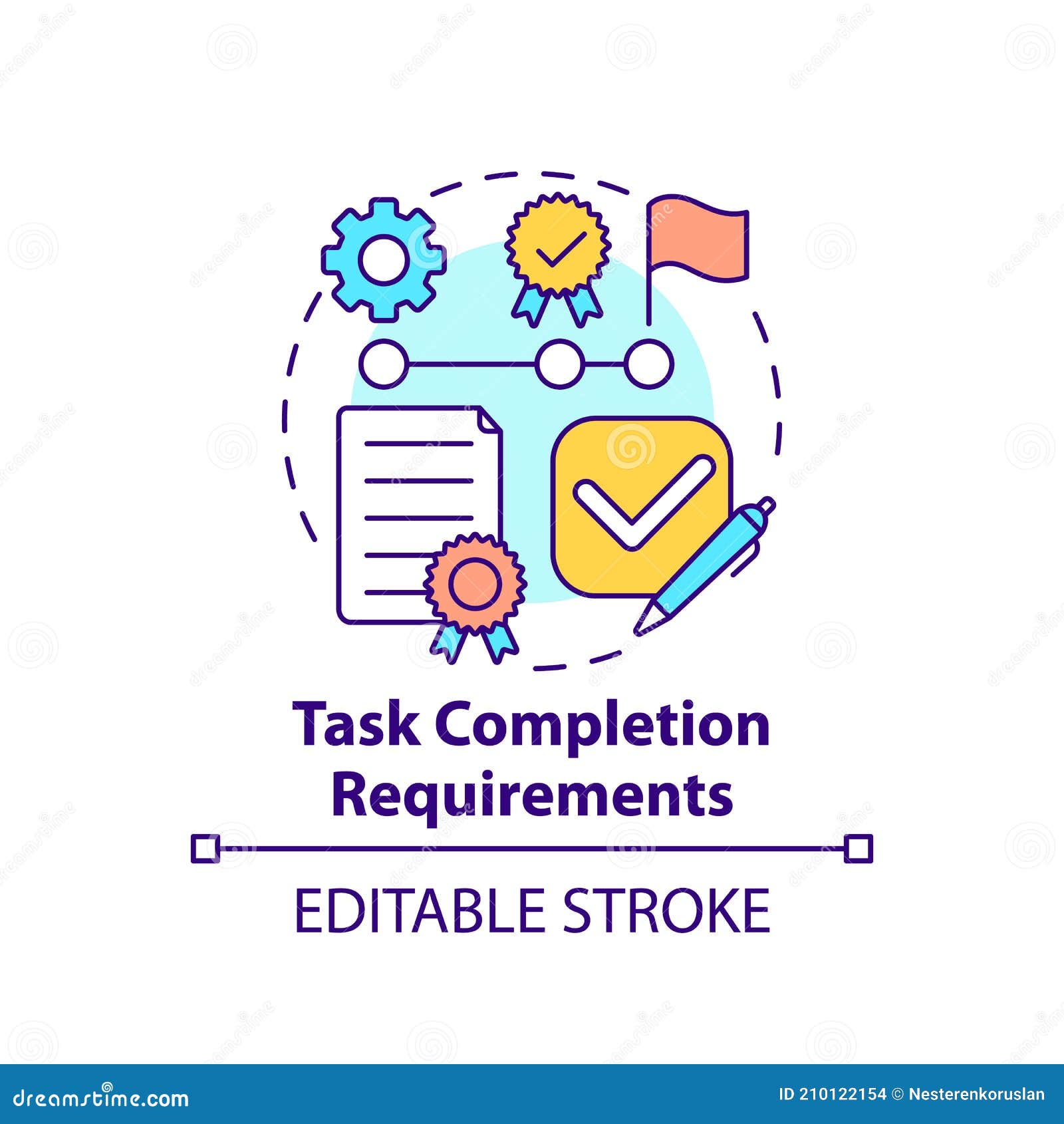 Task Completion Requirements Concept Icon Stock Vector - Illustration ...