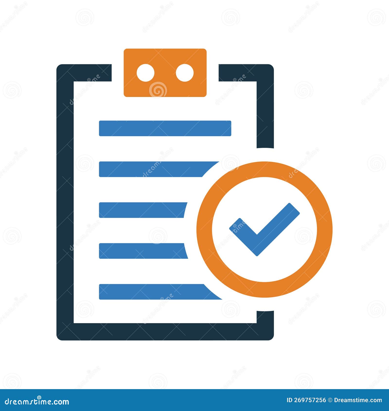 Task done icon stock illustration. Illustration of list - 269757256