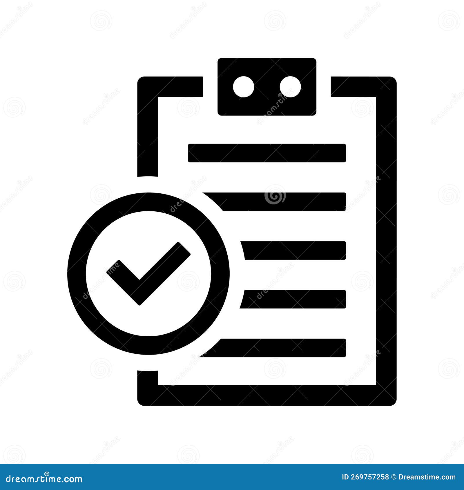 Task done icon stock illustration. Illustration of contract - 269757258