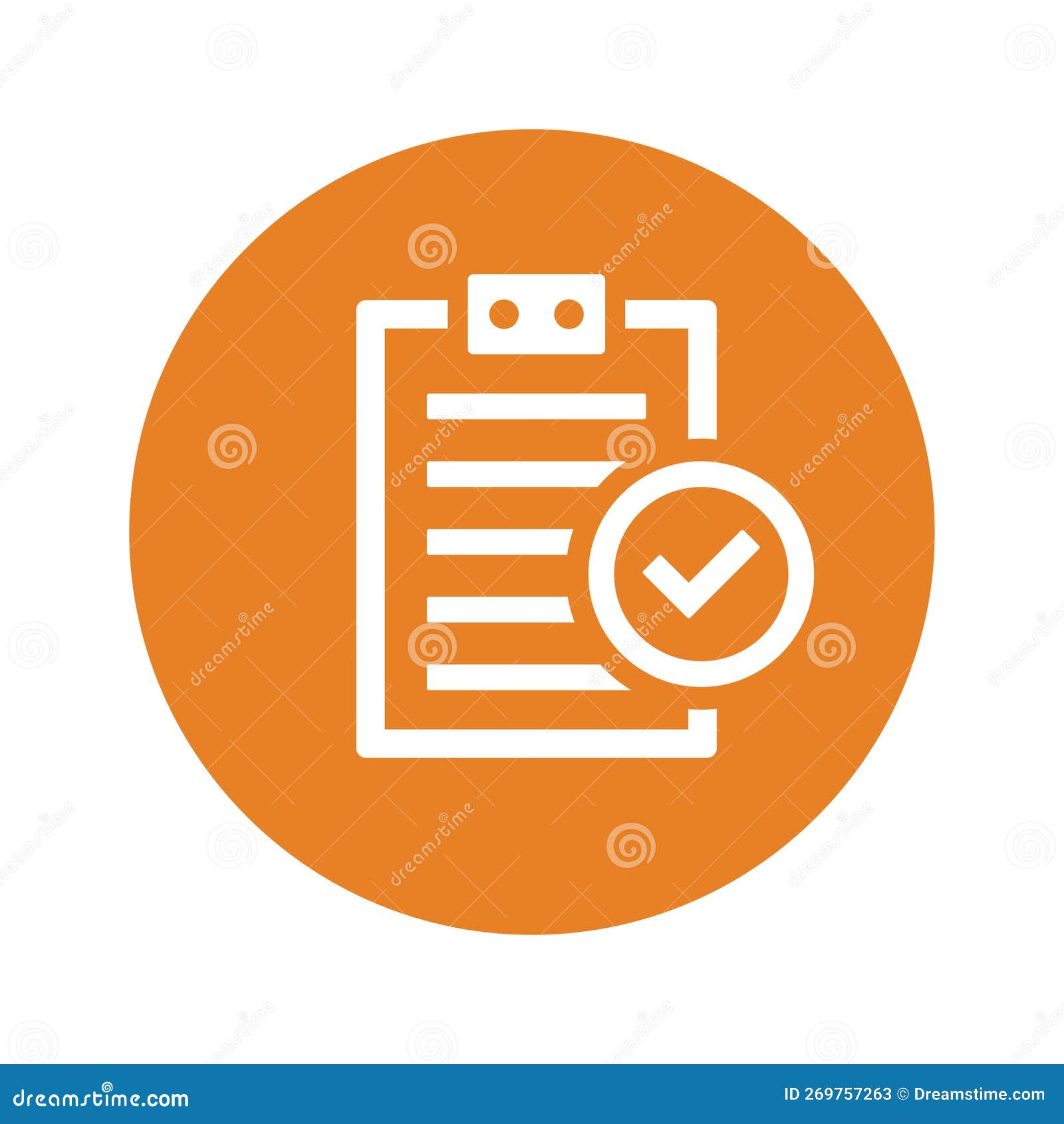 Task Done Icon. Line Symbol Stock Illustration - Illustration of ...
