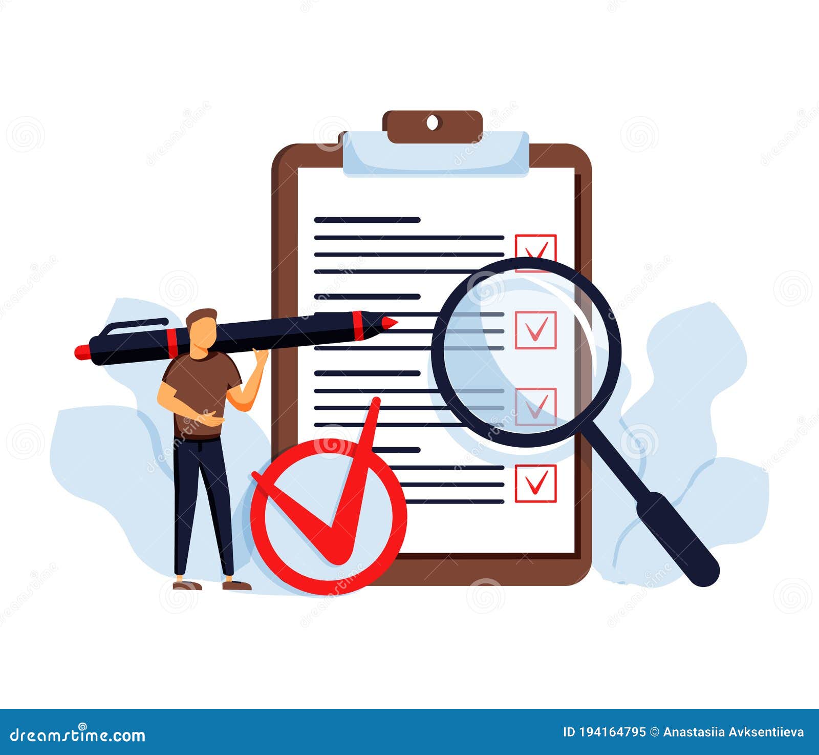 Task Done Vector Illustration. Flat Tiny Check To Do List Persons ...
