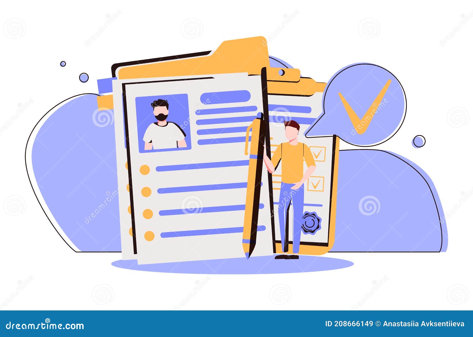 Task Done Vector Illustration. Flat Tiny Check To Do List Persons ...