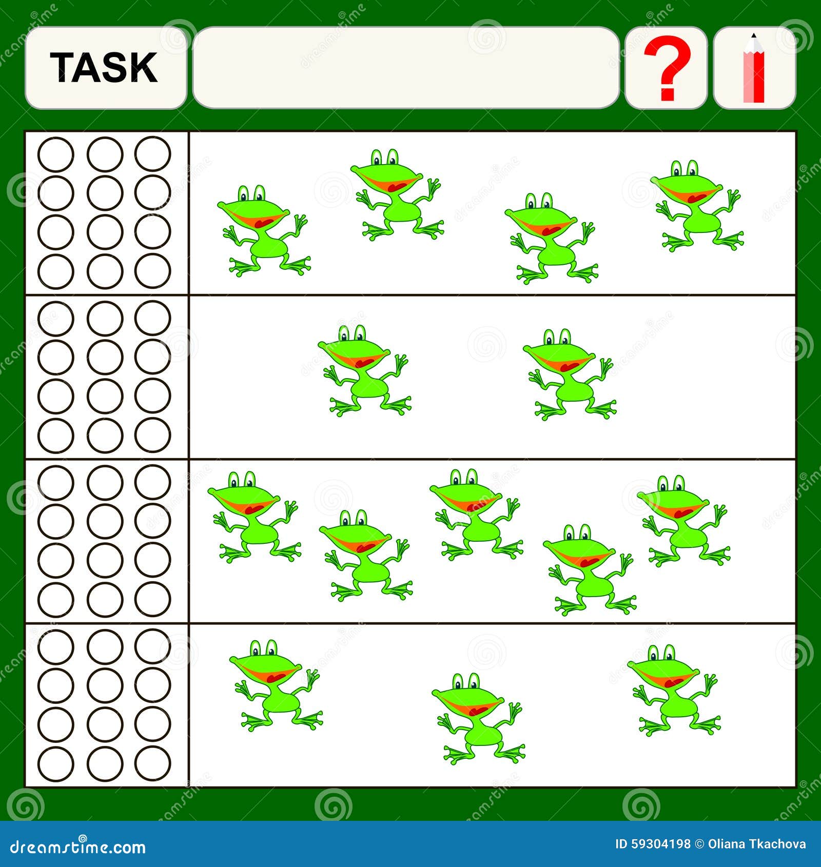 Task stock vector. Illustration of learning, kids, painting - 59304198