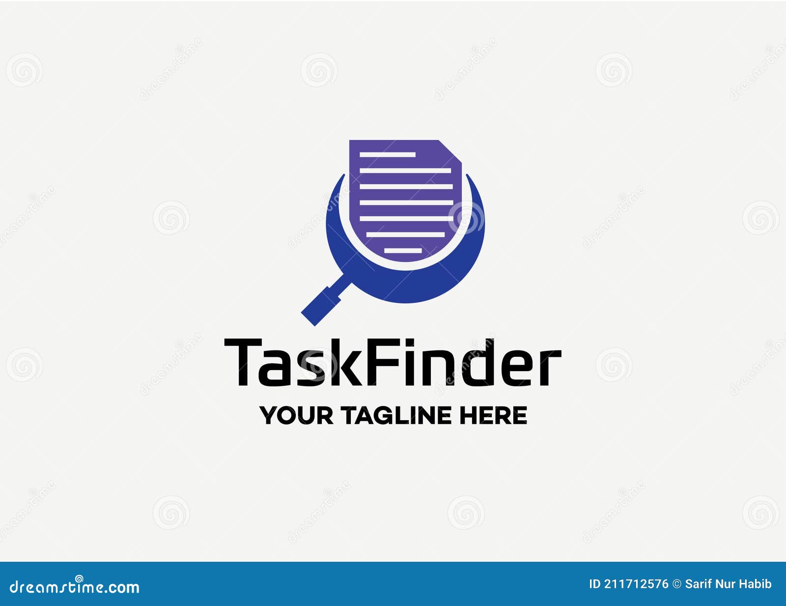 Task Finder Logo Design Template Stock Vector - Illustration of ...