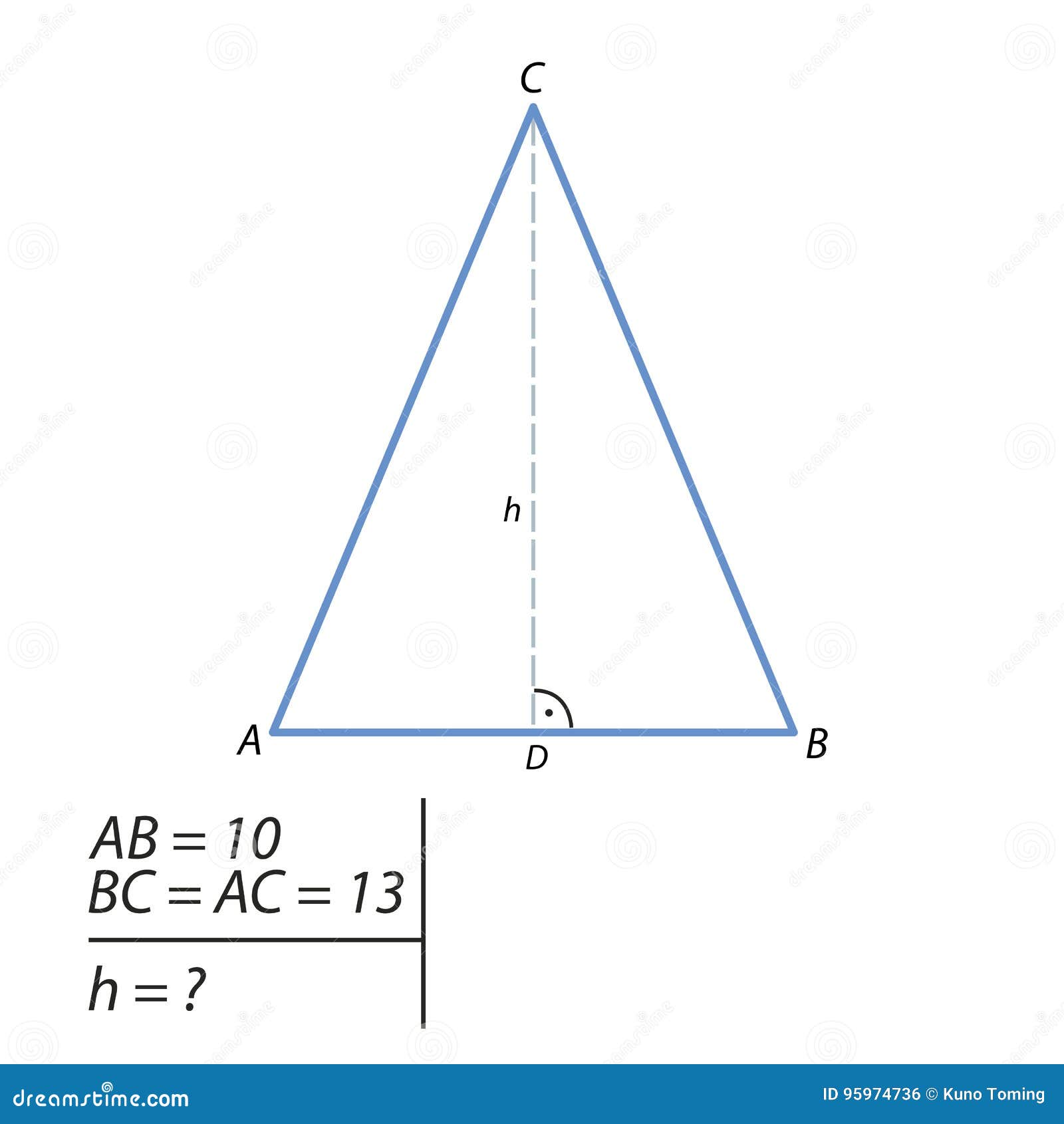 The Task of Finding the Hypotenuse and the Second Leg Stock ...