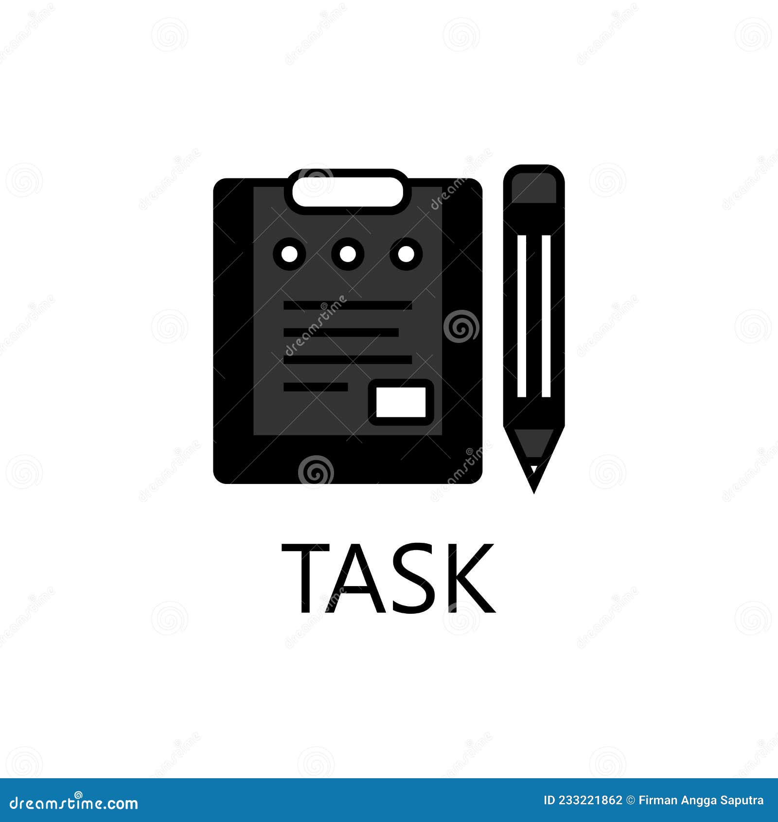 Task Icon. Trendy Flat Vector Task Icon on White Background Stock ...