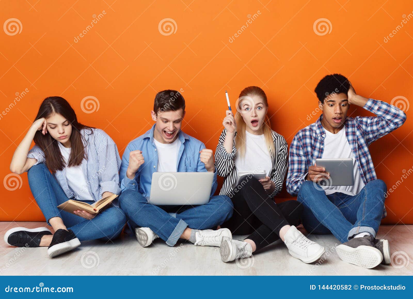 Task and Learning Concept. Students Preparing for Exams Stock Photo ...