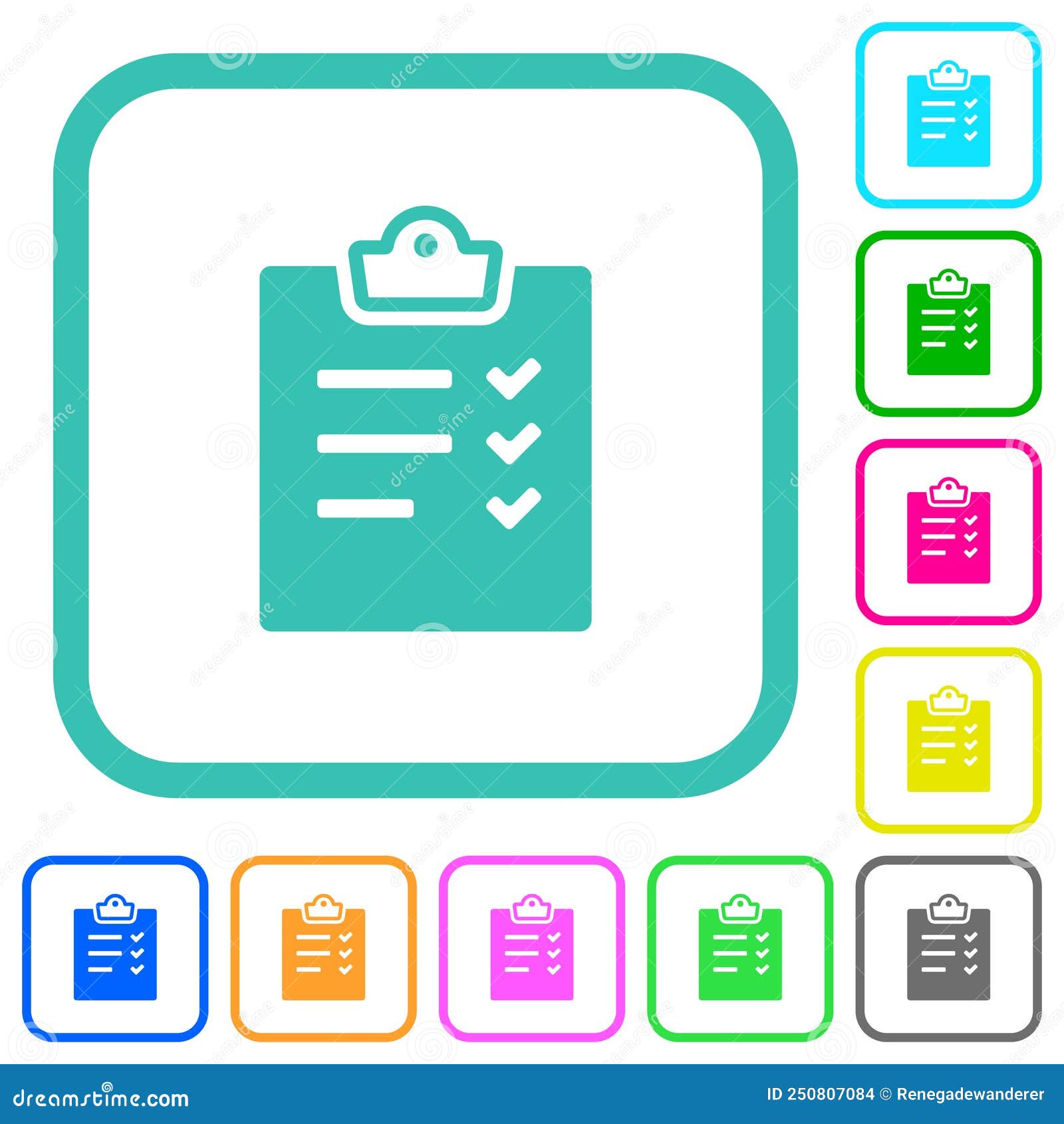 Task List Alternate Vivid Colored Flat Icons Stock Vector ...