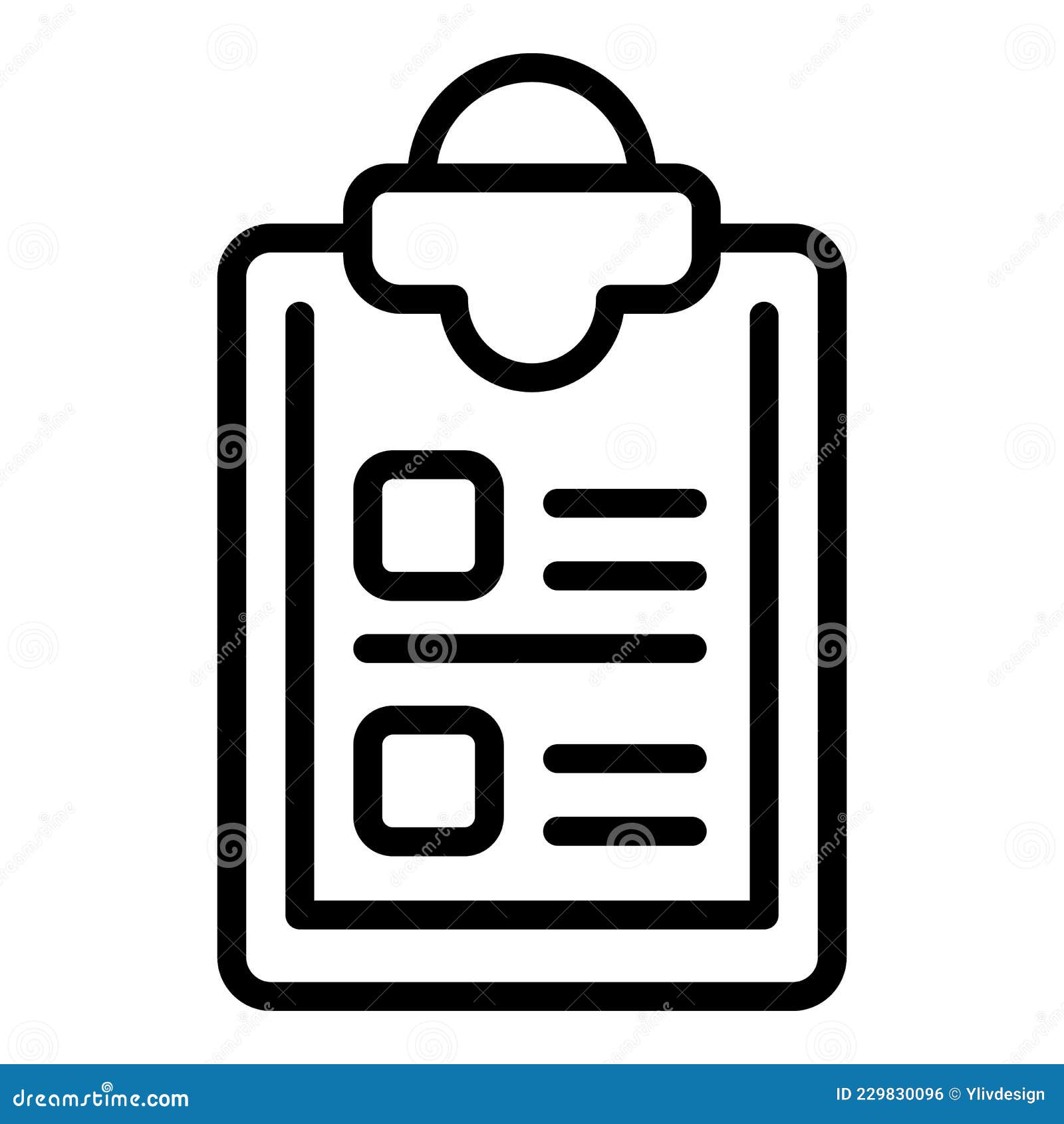 Task List Icon Outline Vector. Checklist Document Stock Vector ...