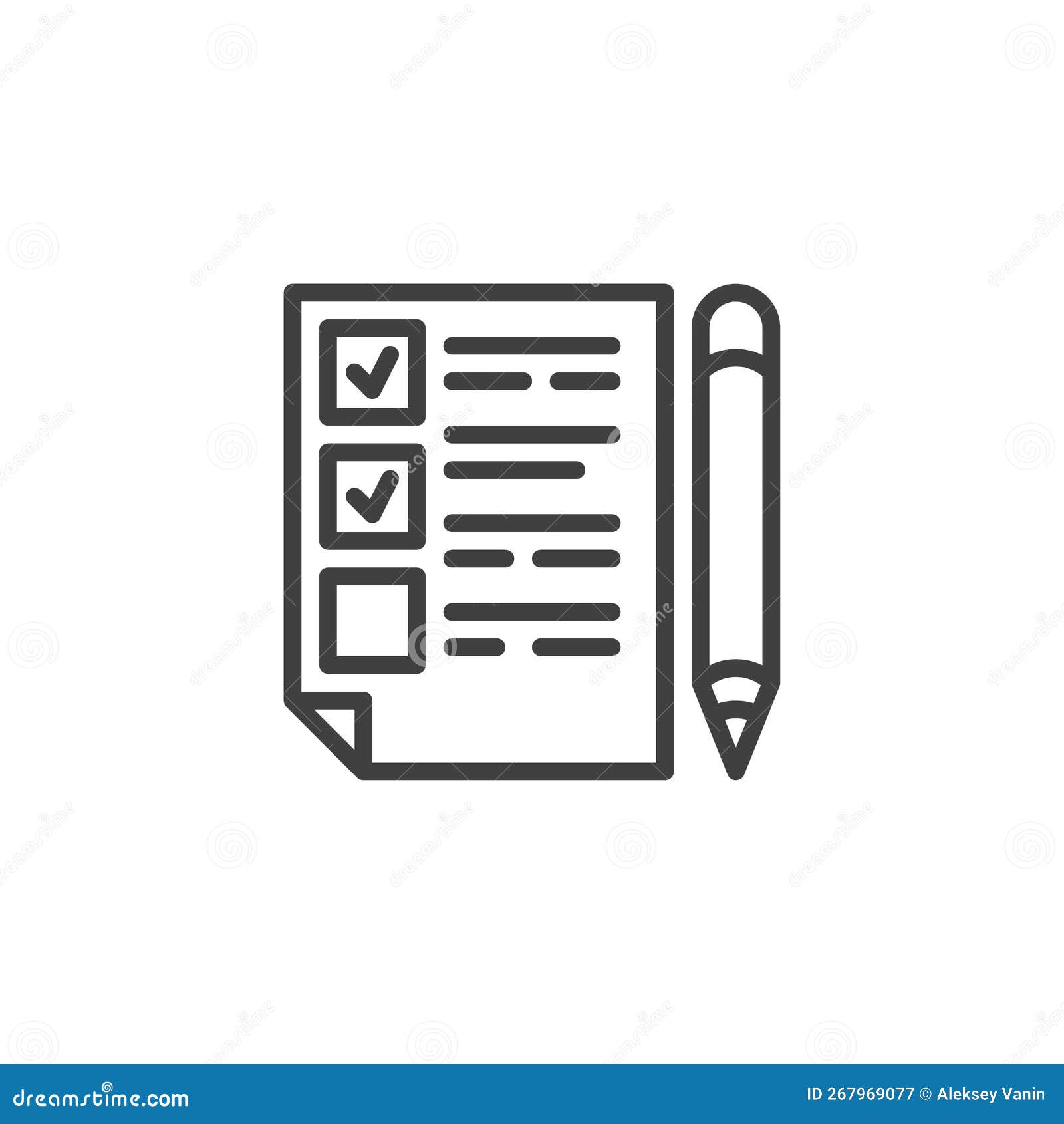 Task list line icon stock vector. Illustration of line - 267969077