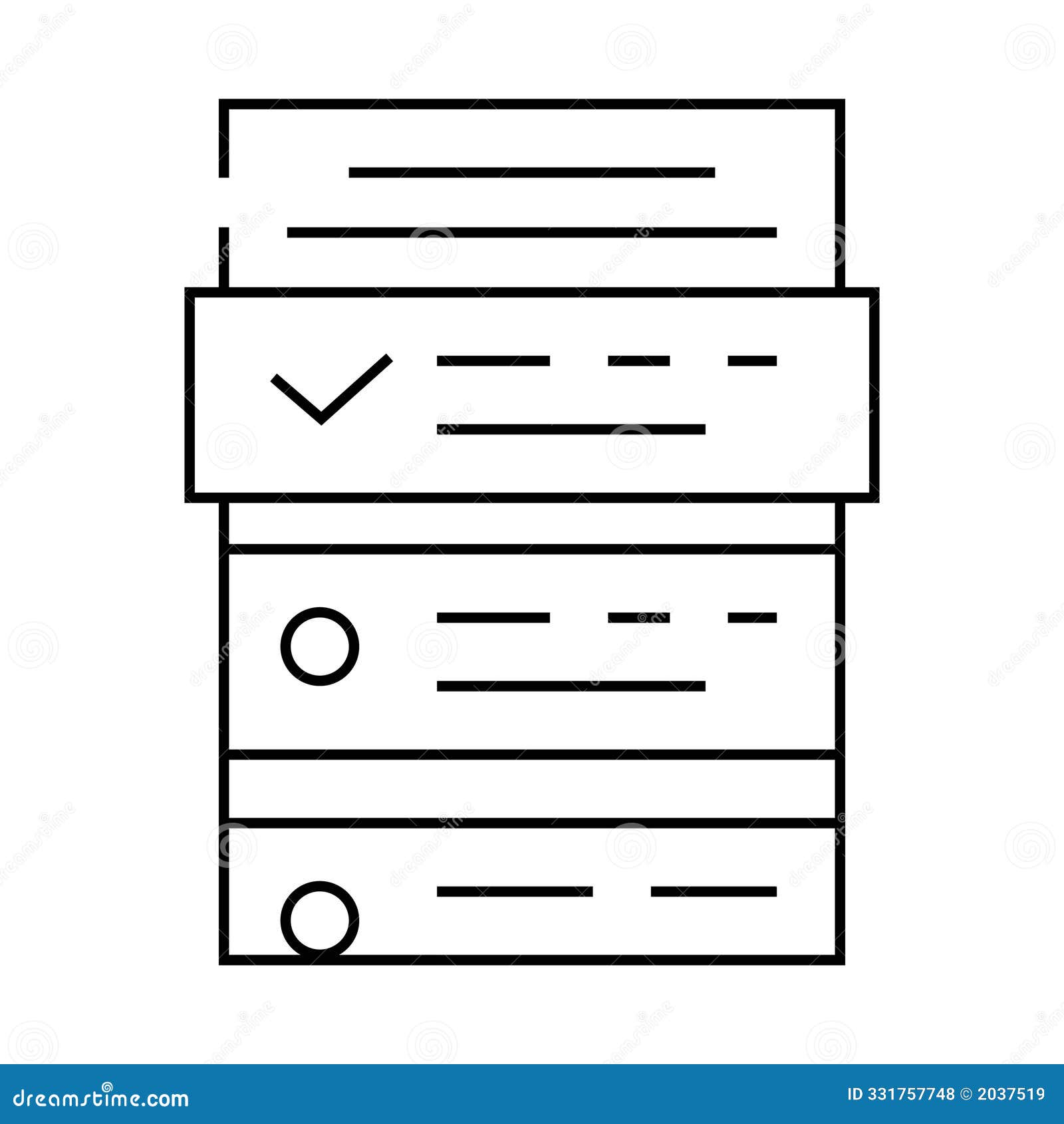 Task List Line Icon Vector Illustration Stock Illustration ...