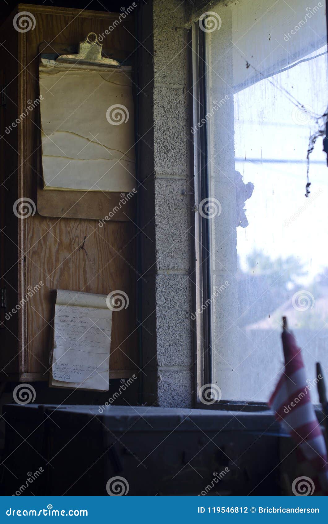 The Task List in the Old Dirty Shop Window. Stock Photo - Image of ...