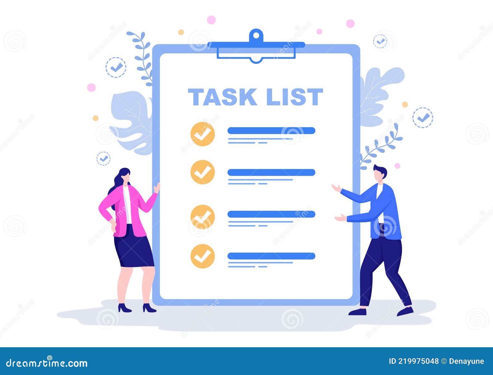 Task List Vector Illustration To Do List Time Management, Work Planning ...