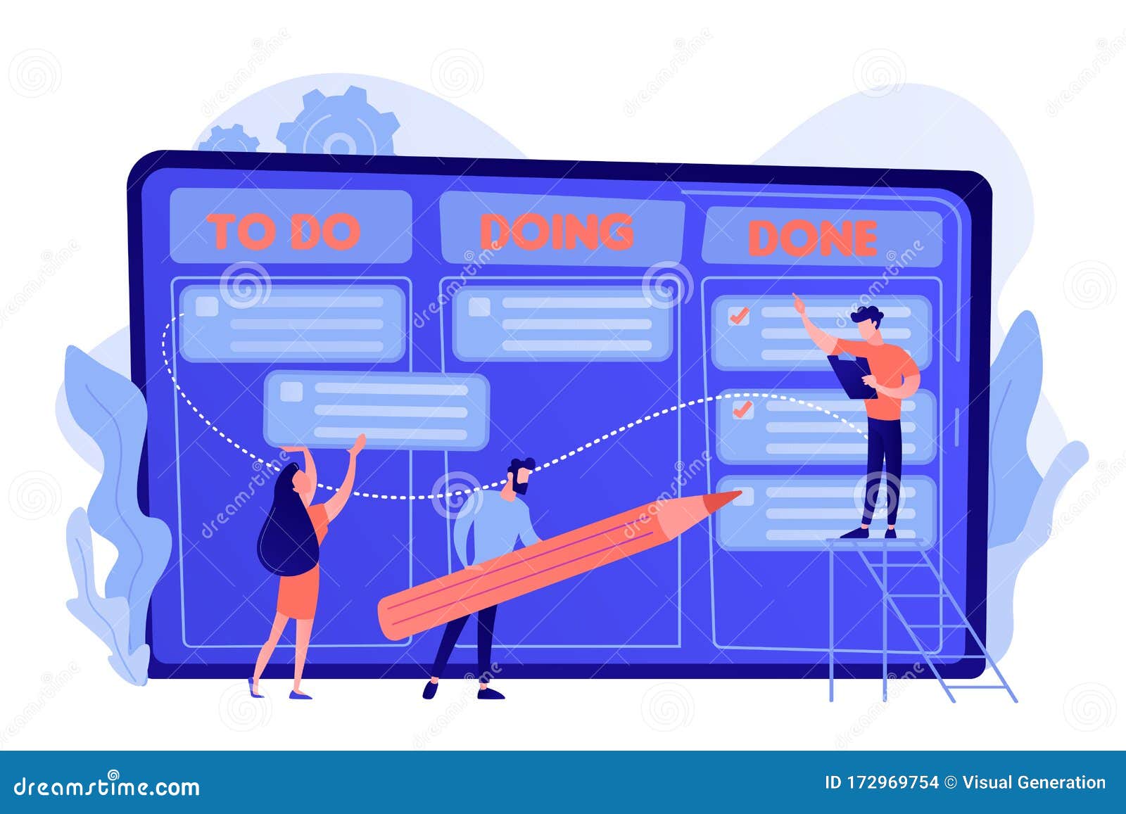 Task Management Concept Vector Illustration. Stock Vector ...