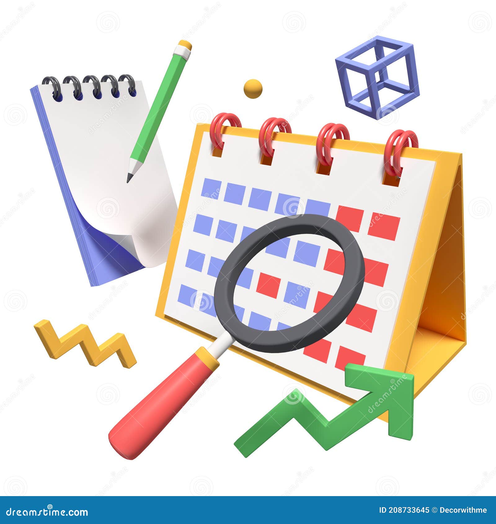 Task Management - Modern Colorful Realistic 3d Illustration Stock ...