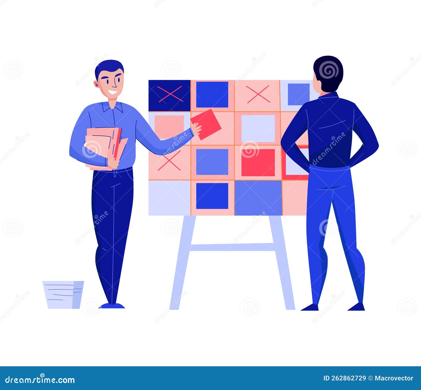 Task Management Puzzle Composition Stock Vector - Illustration of plan ...