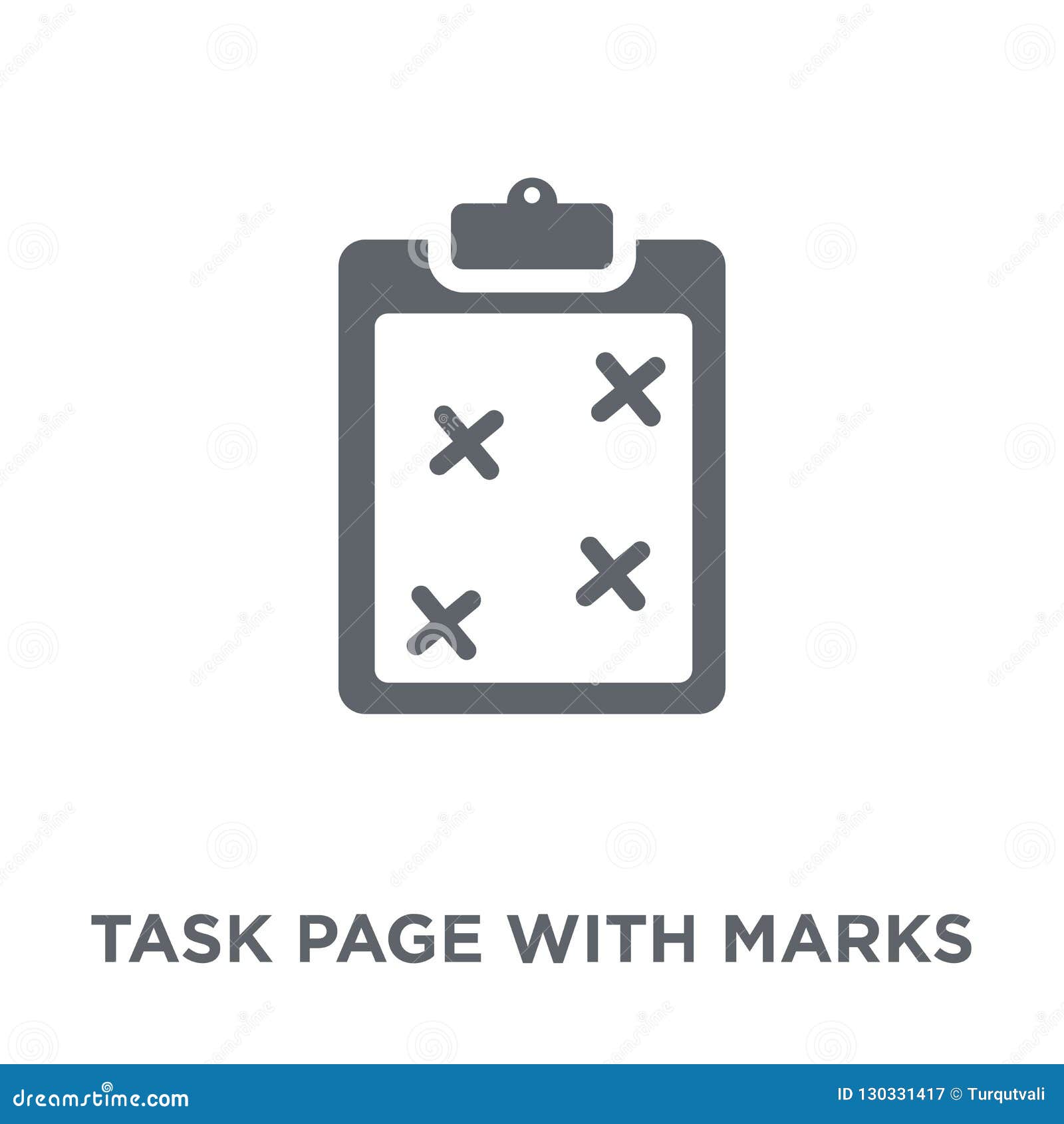 Task Page with Marks Icon from Productivity Collection. Stock Vector ...