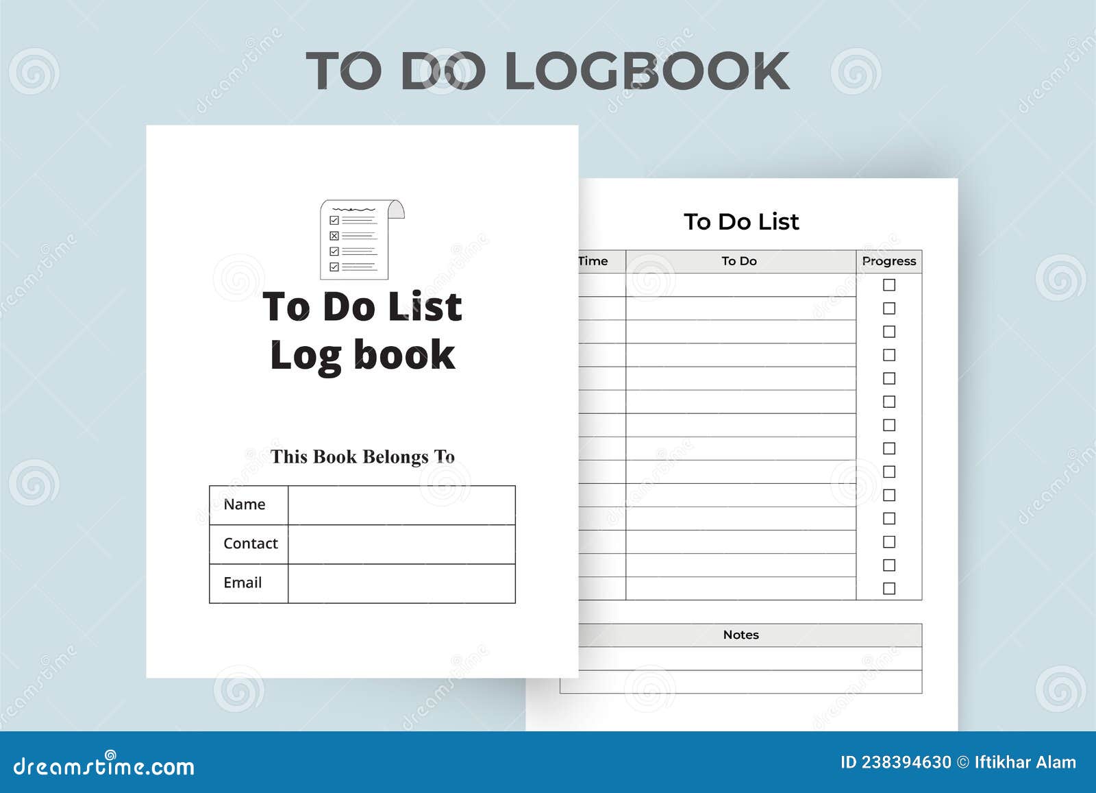 Task Planner Notebook. Tasklist Line Art Vector. To Do Task Log Book ...